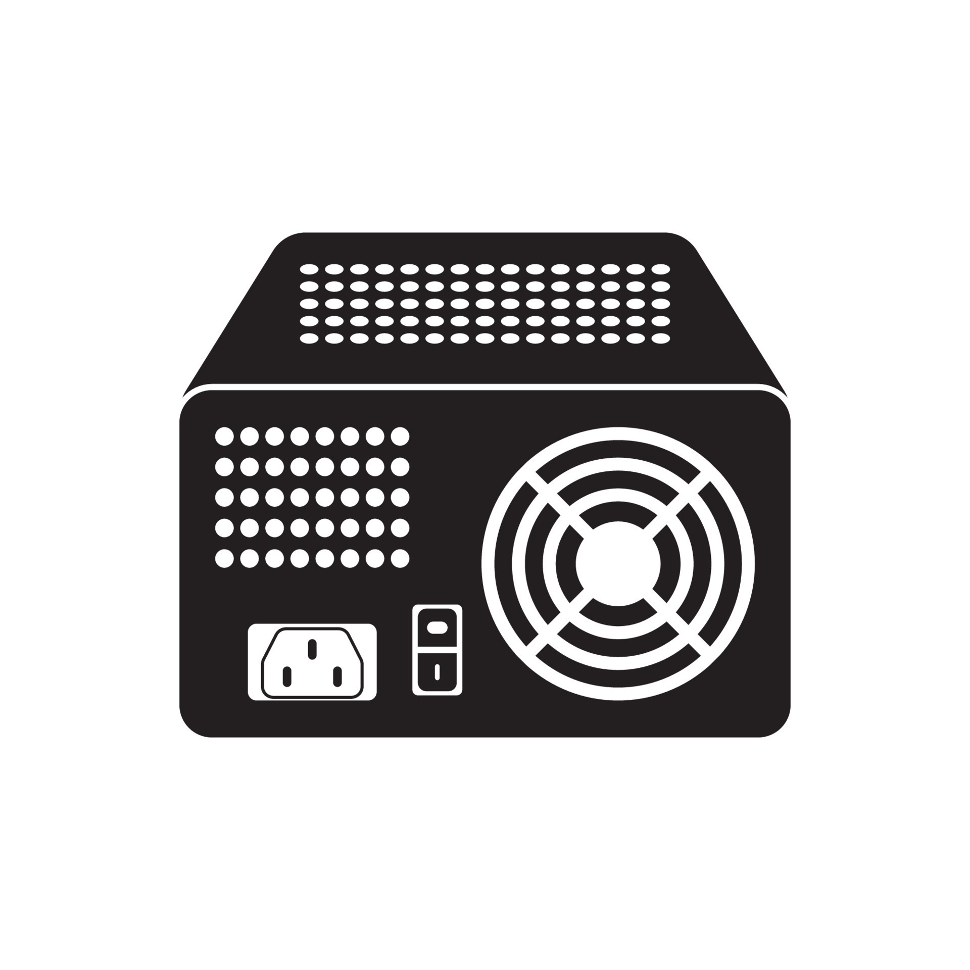 Computer power supply icon,logo illustration design template 22772110 Vector Art at Vecteezy
