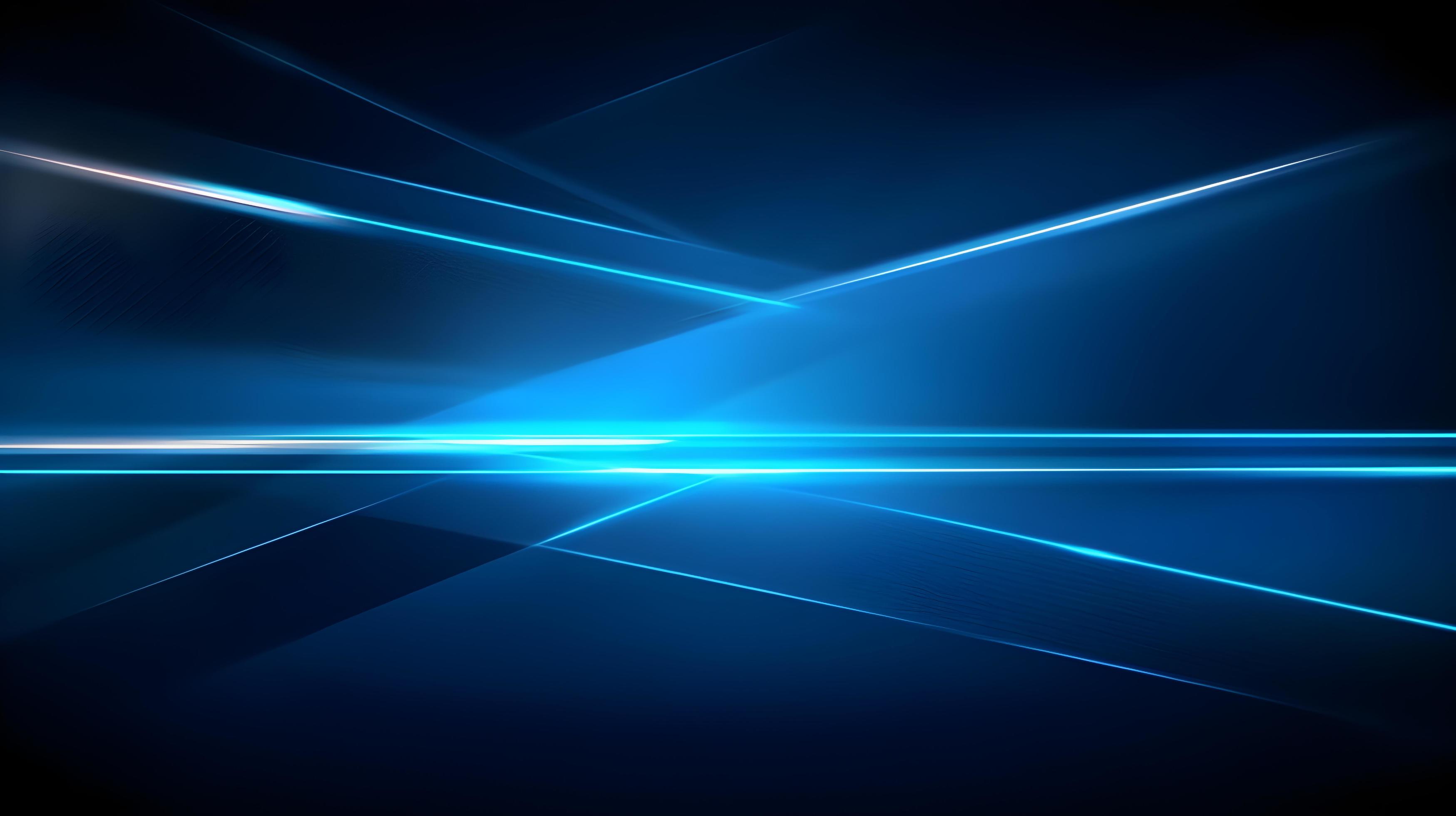 Abstract futuristic background with glowing blue light effect. High speed. Hi-tech. Abstract ...