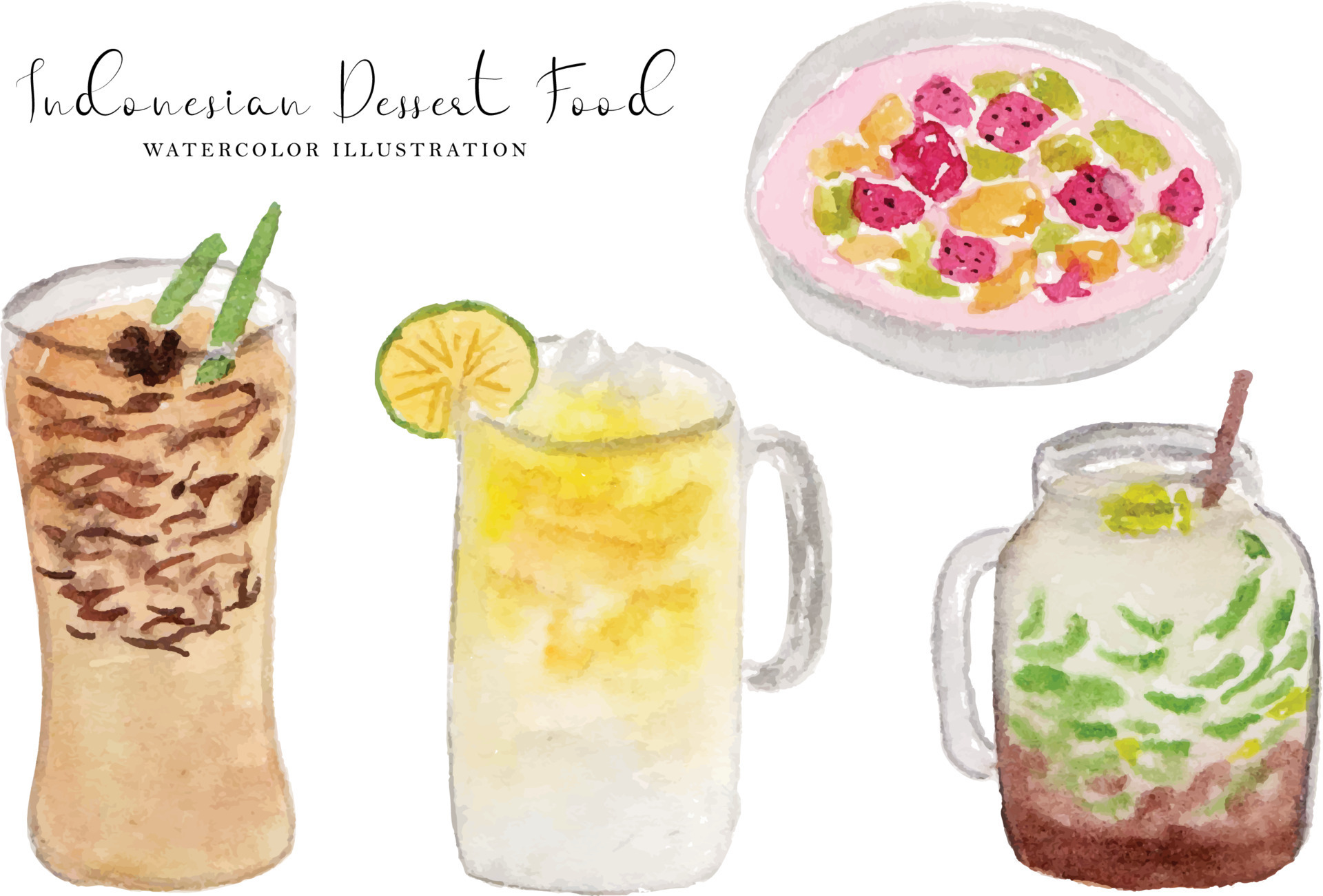 Indonesian Street Food for Ramadan Fasting 22777360 Vector Art at Vecteezy