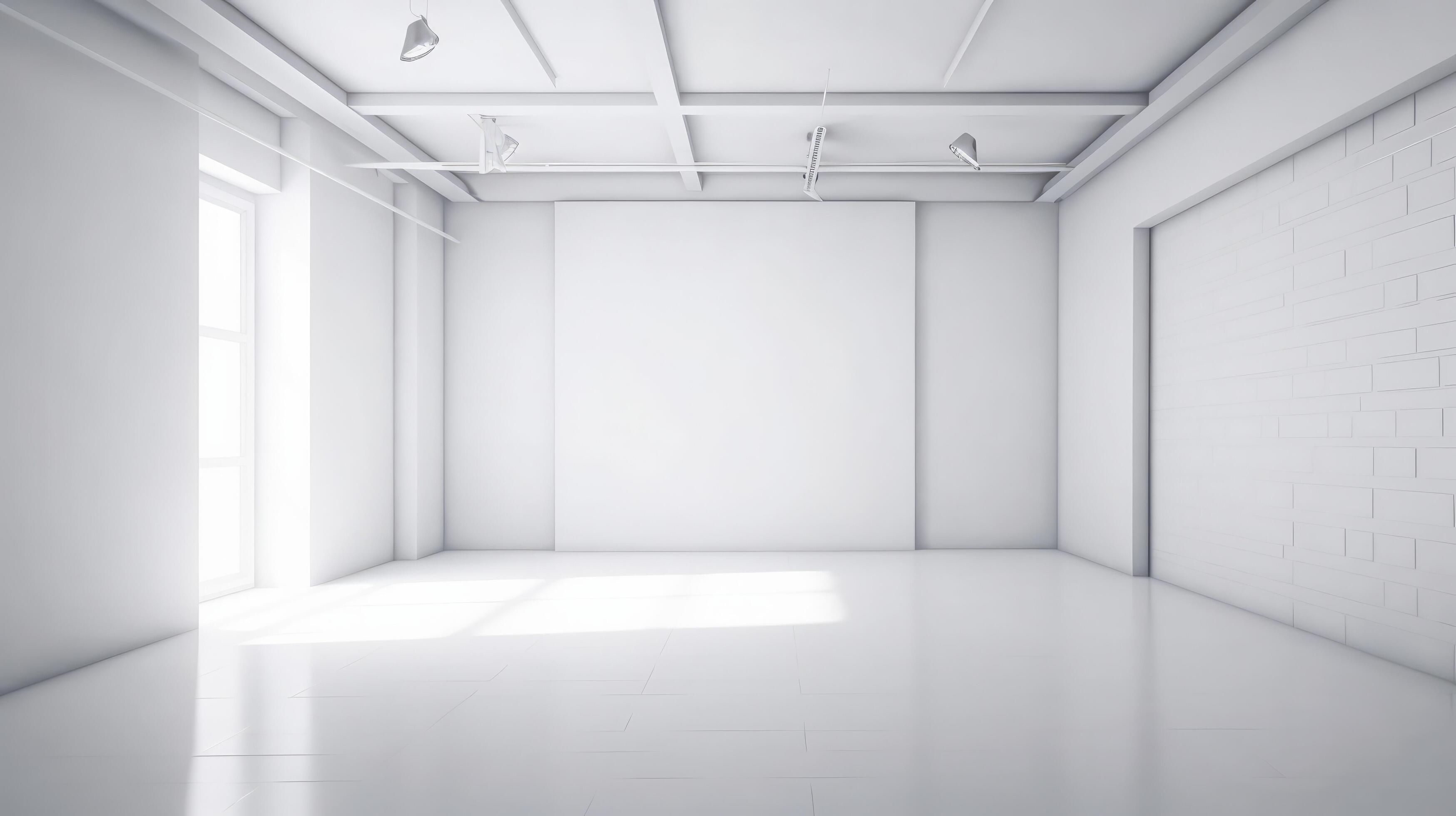 Empty white studio room. Illustration 22777416 Stock Photo at Vecteezy
