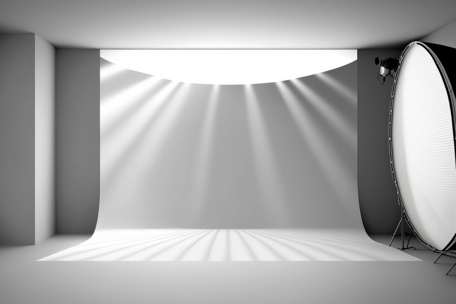 Empty white studio room. Illustration 22777425 Stock Photo at Vecteezy