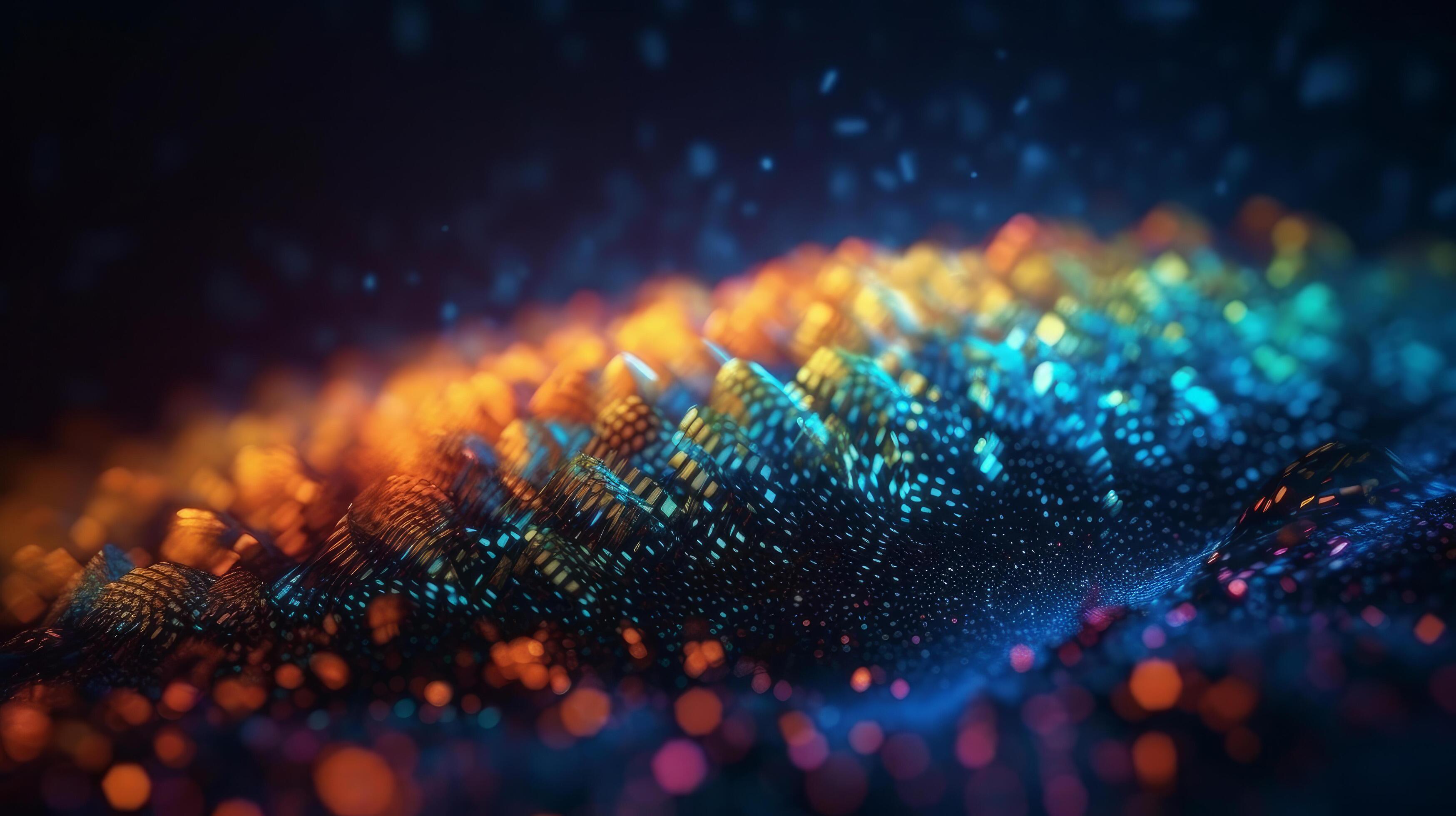 High Tech Futuristic Computer Graphics Background Illustration