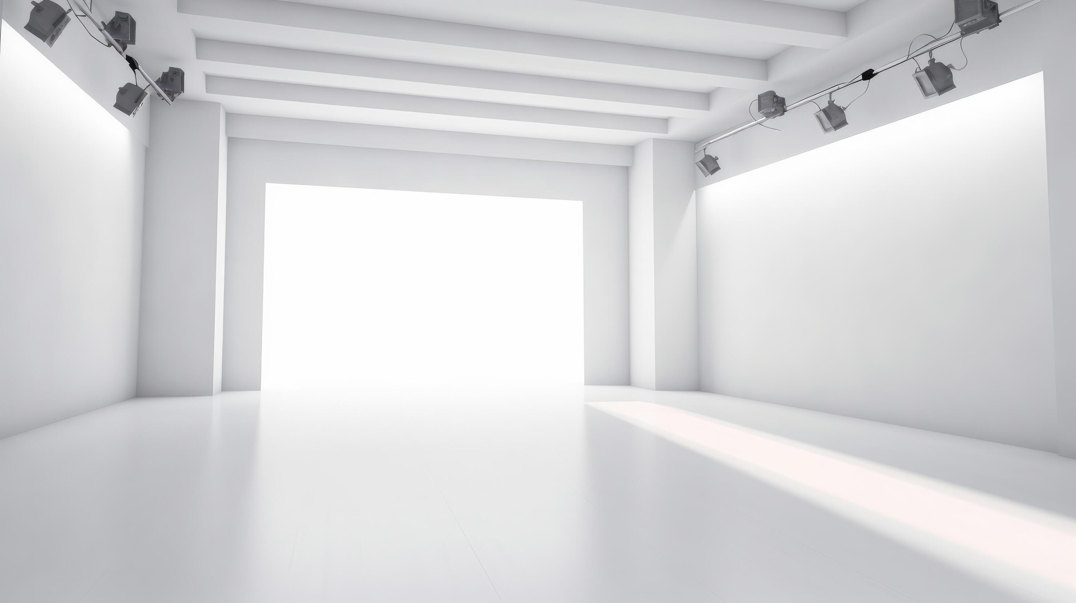 Empty white studio room. Illustration 22778995 Stock Photo at Vecteezy