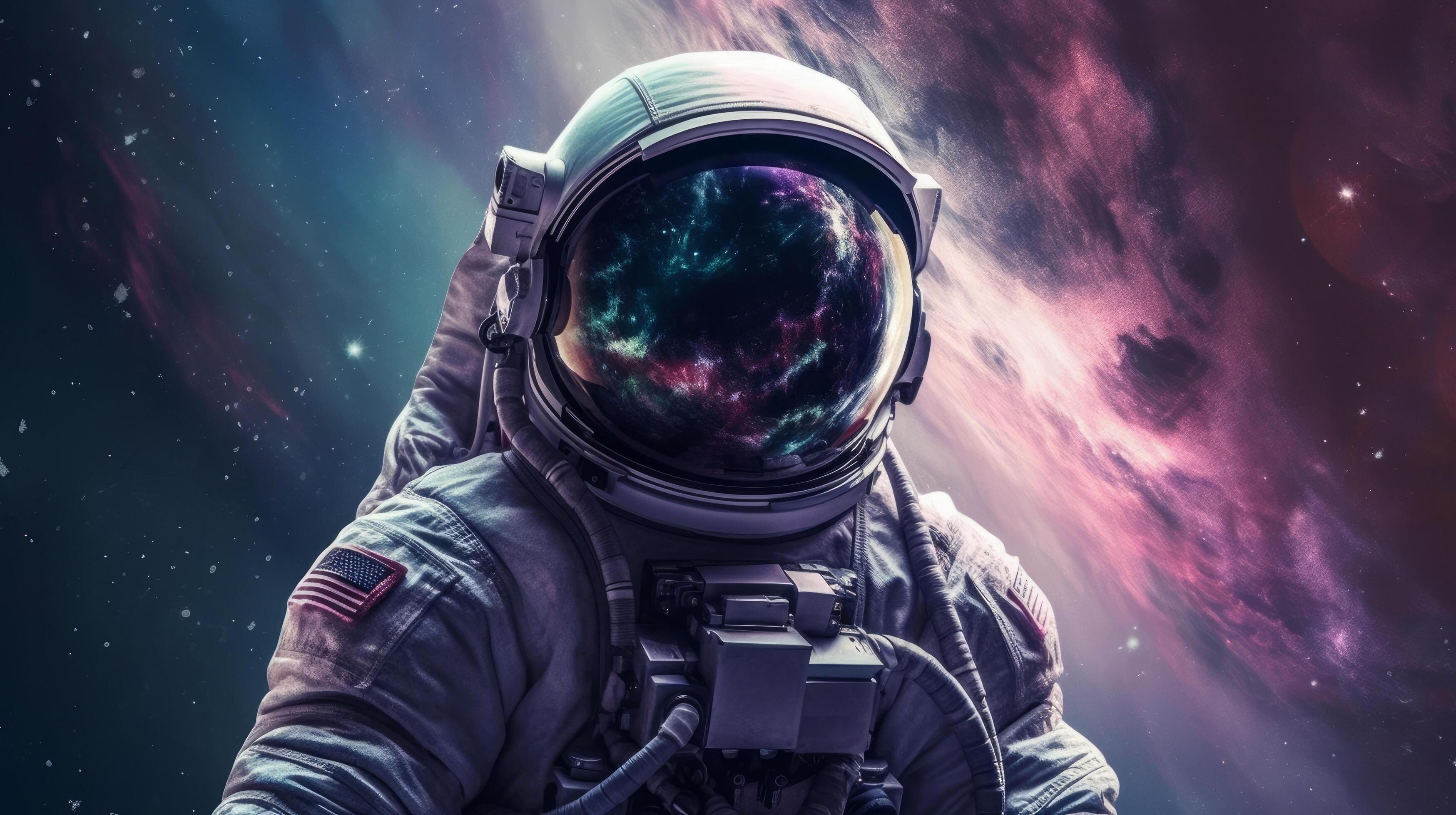 Astronaut in space background. Illustration 22779343 Stock Photo at ... Astronaut in space background. Illustration 22779343 Stock Photo at ...