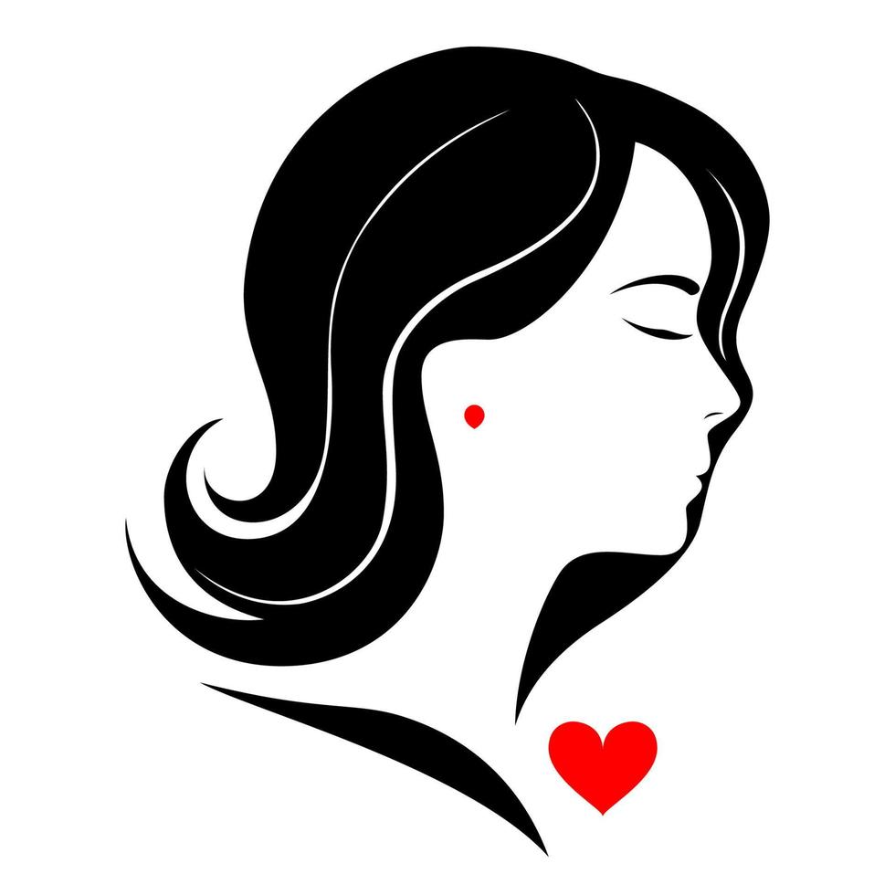 Woman Face Silhouette Vector Illustration 22781144 Vector Art At Vecteezy