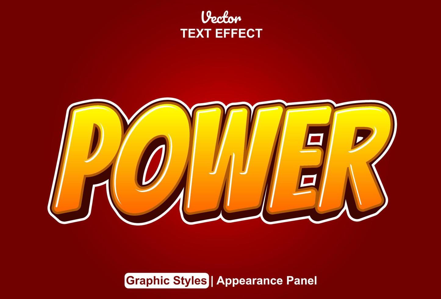 power text effect with orange graphic style and editable. 22781459 ...