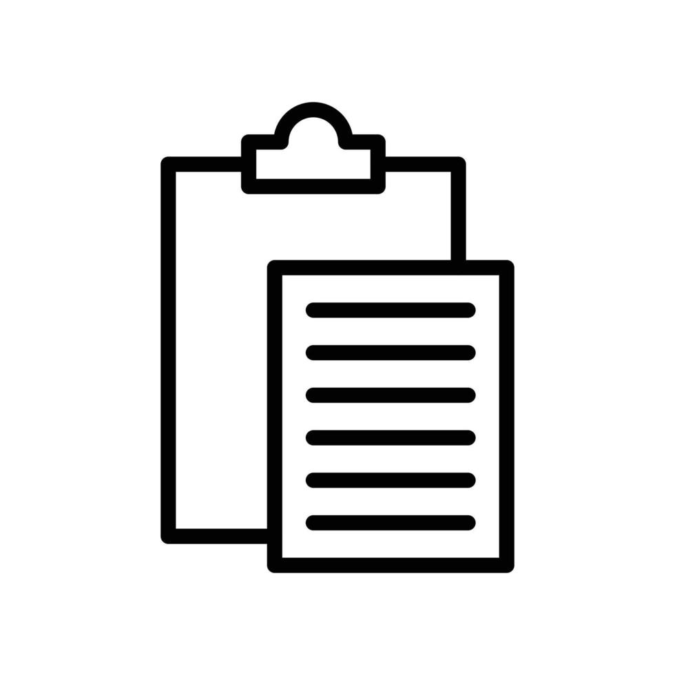 Clipboard Paste Copy Paste Content Icon In Line Style Design Isolated On White Background
