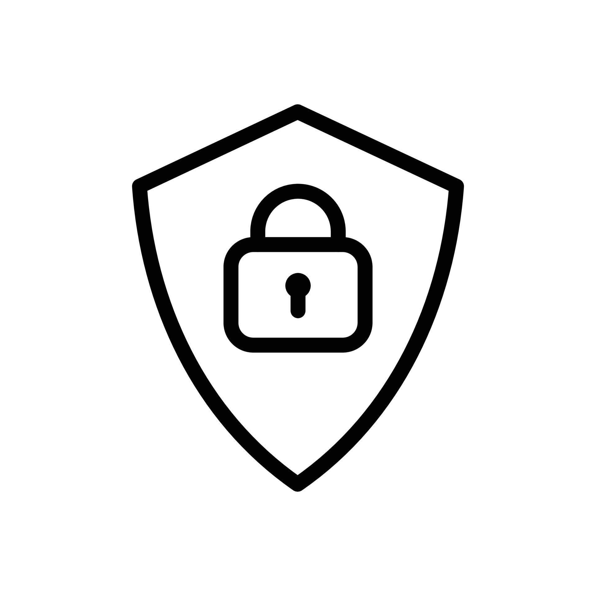 Shield With Lock 2fa Two Factor Authentication Concept Icon In Line Style Design Isolated On