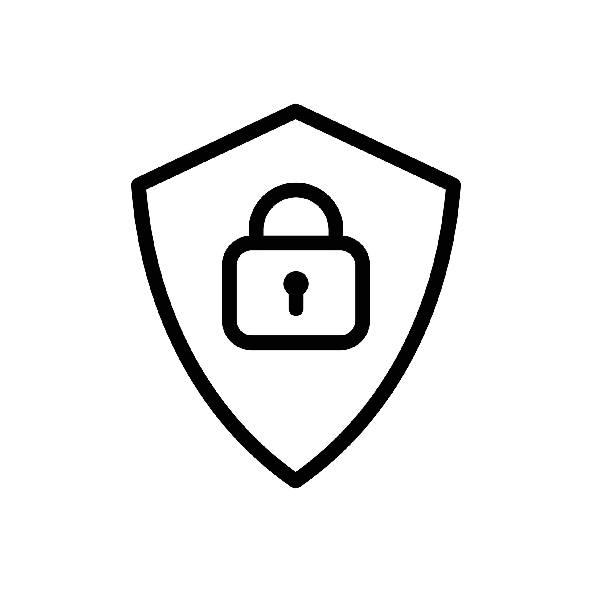 Shield With Lock 2fa Two Factor Authentication Concept Icon In Line