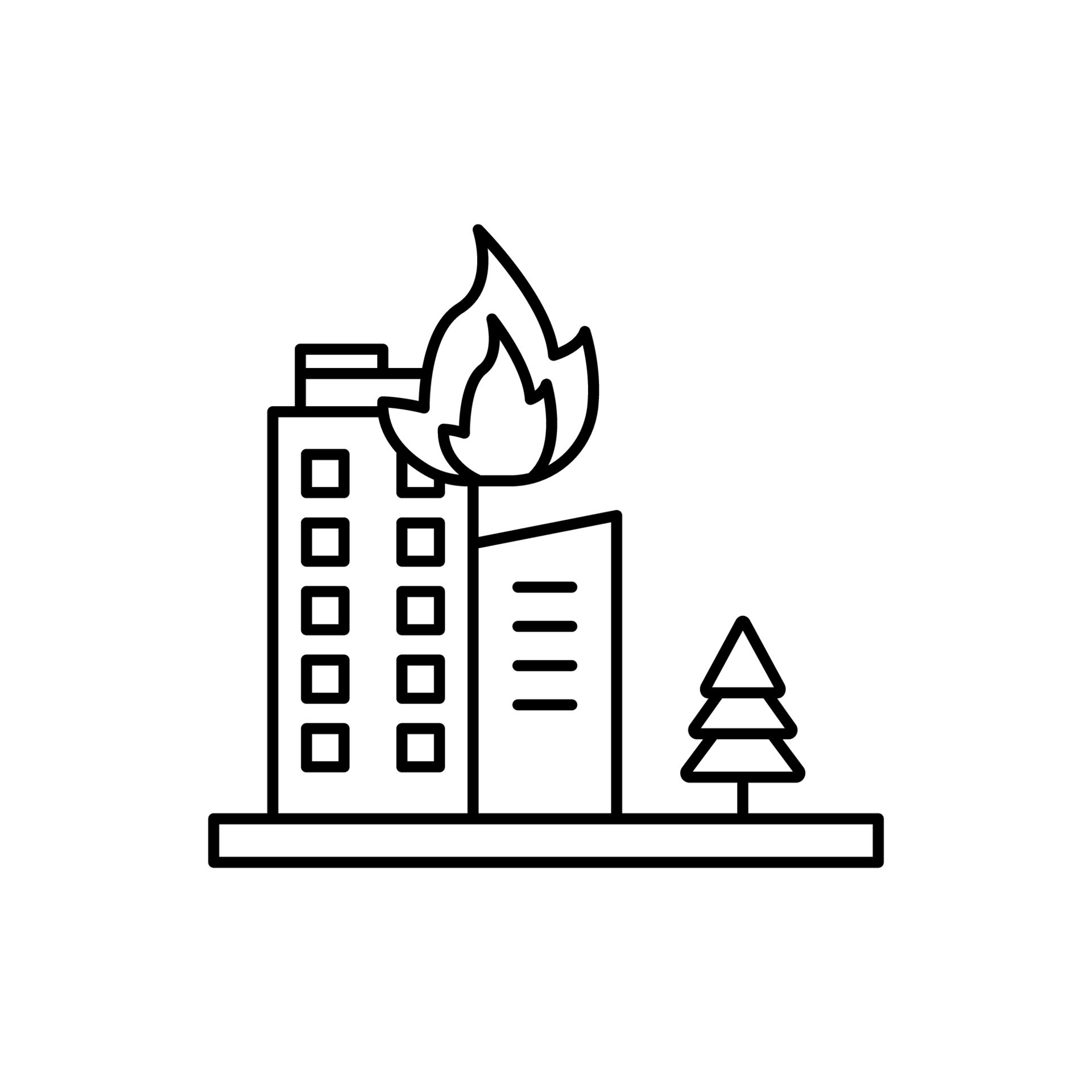 Fire, building vector icon 22781737 Vector Art at Vecteezy