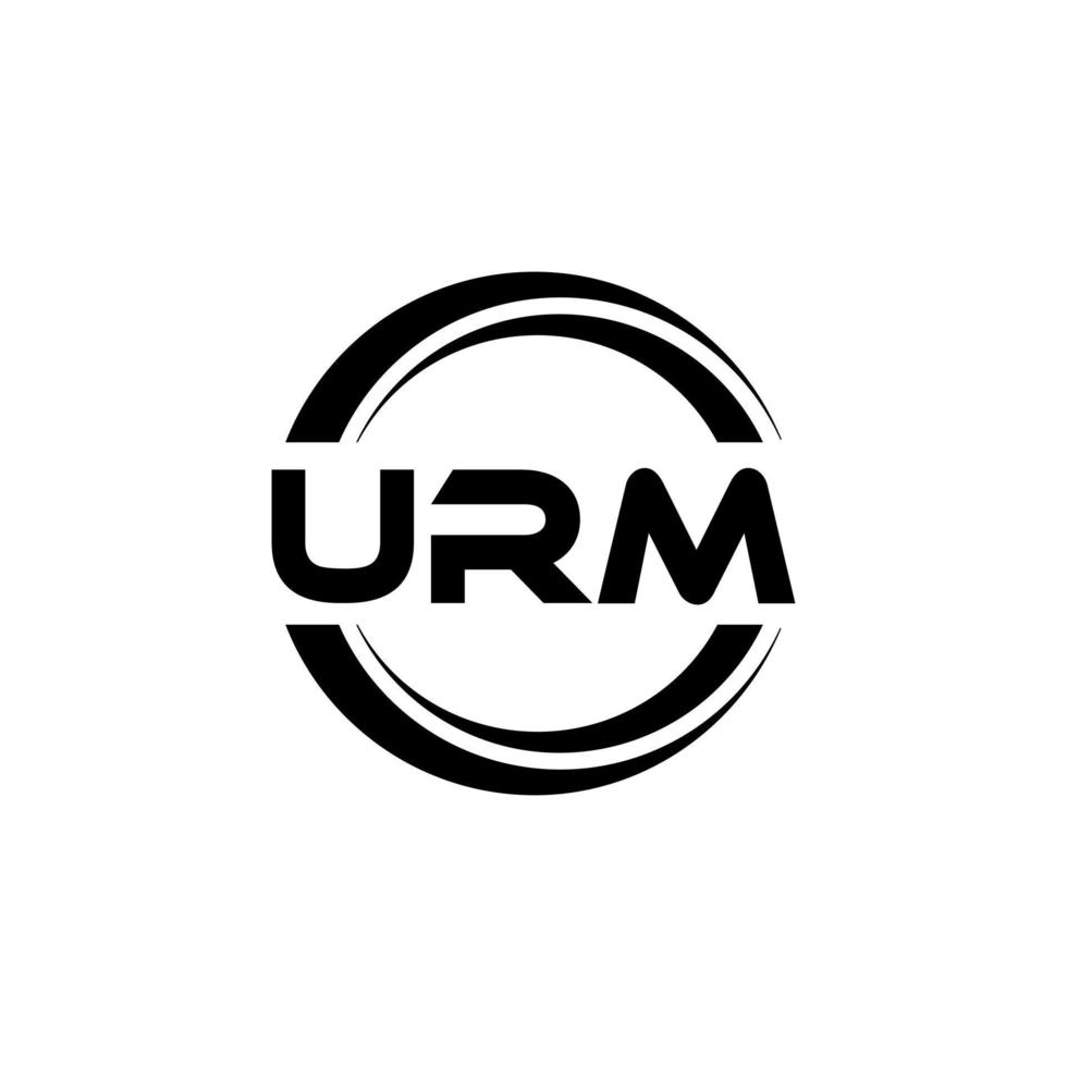 URM letter logo design in illustration. Vector logo, calligraphy designs for logo, Poster ...