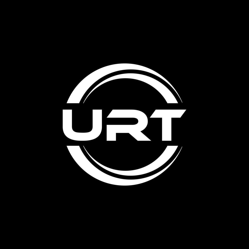 URT letter logo design in illustration. Vector logo, calligraphy designs for logo, Poster ...