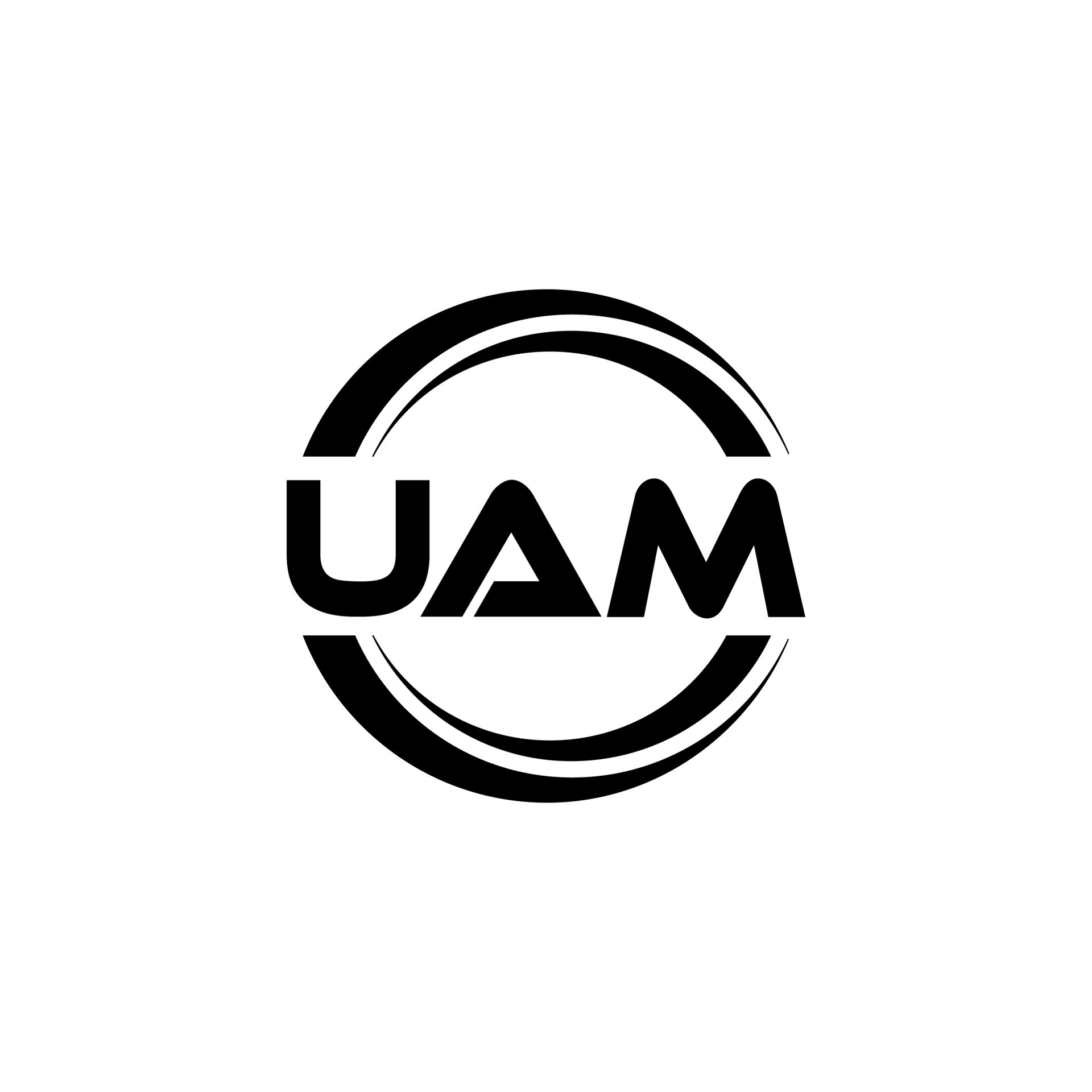 UAM letter logo design in illustration. Vector logo, calligraphy designs for logo, Poster ...