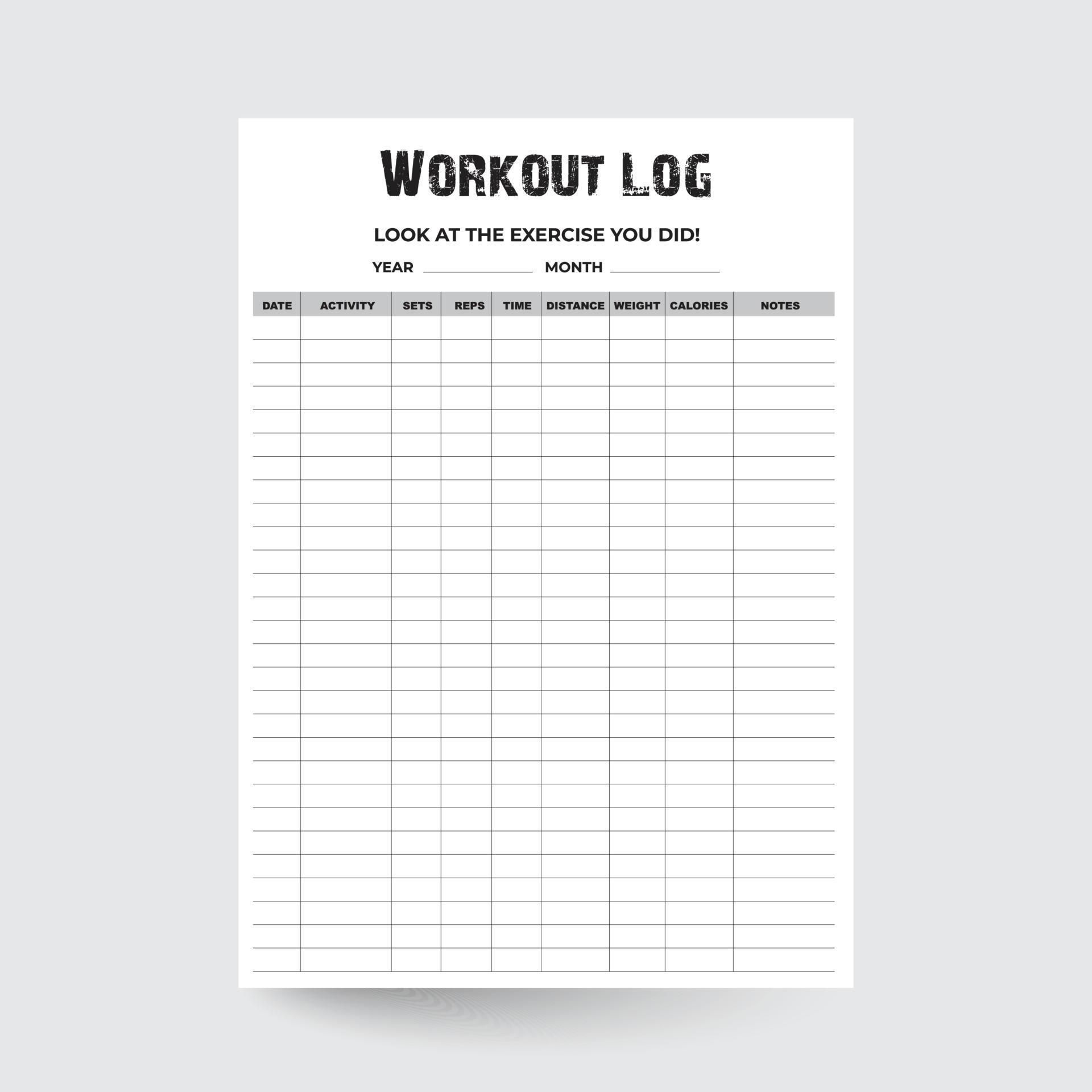 Workout Tracker,Workout Log,Workout Planner,Fitness Planner,Fitness Log,Fitness Tracker,Exercise ...