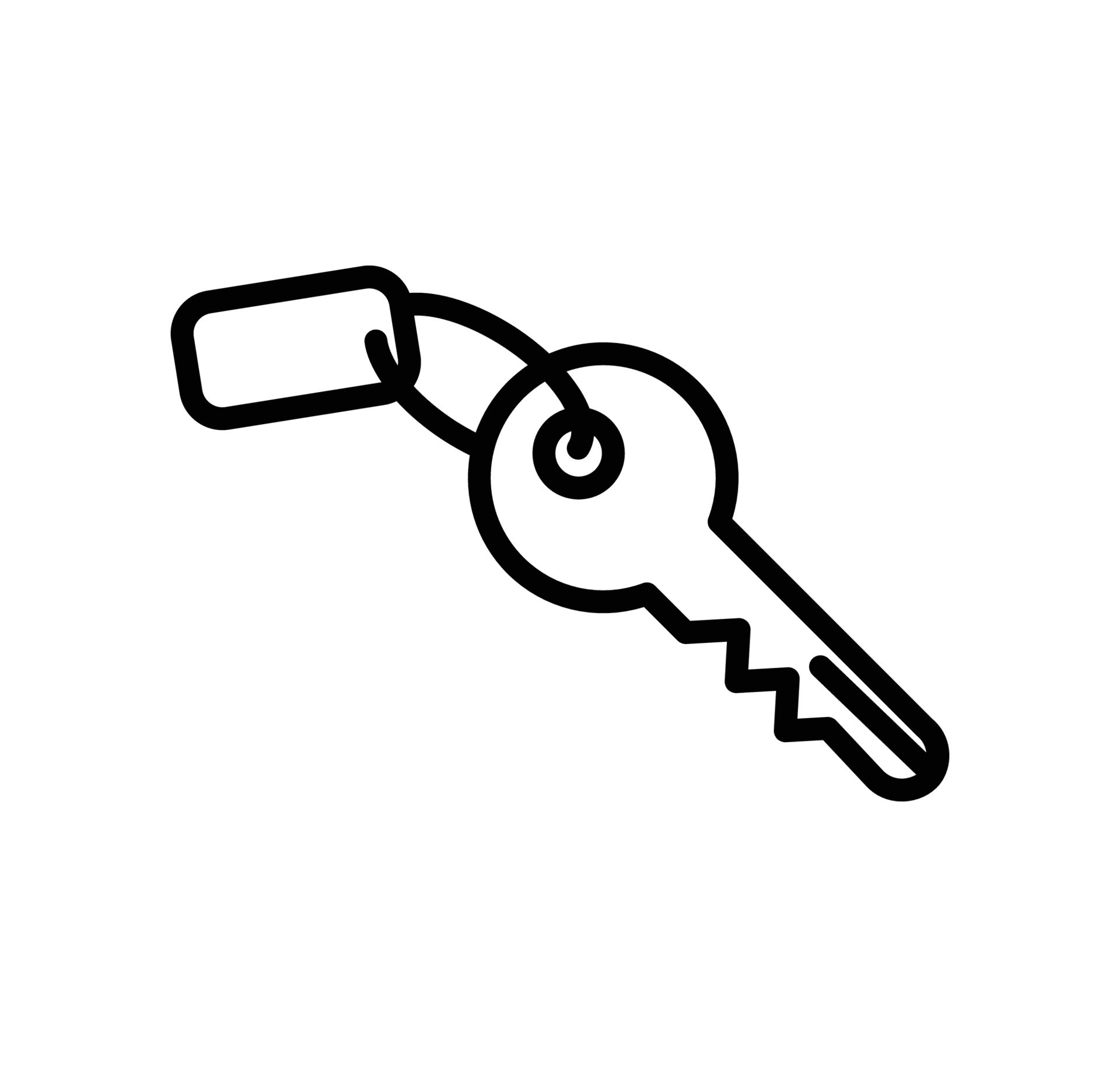 Hotel Key Icon Trendy Modern Flat Linear Vector Hotel Key Icon On White Background From Thin