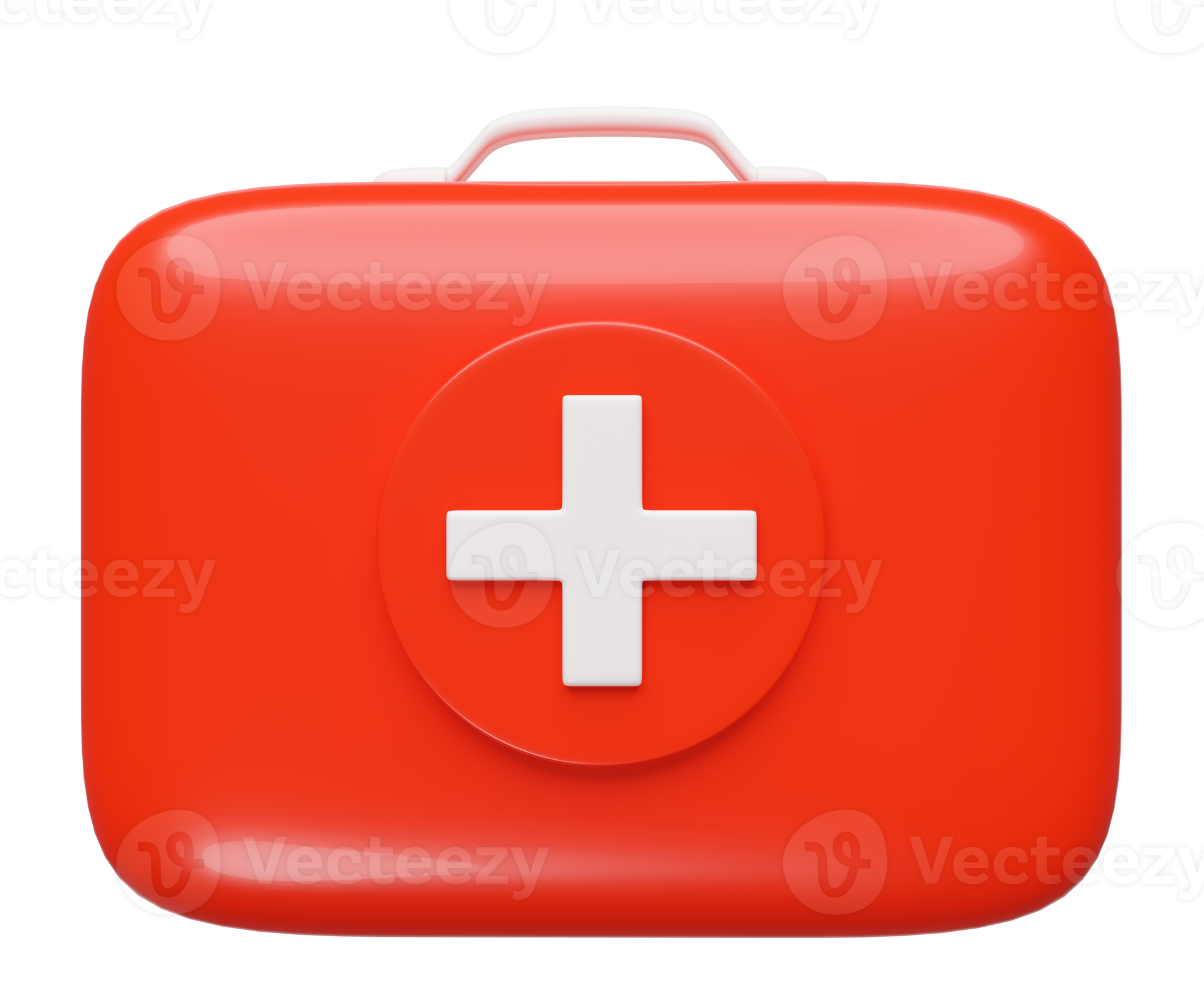 3d red first aid kit icon isolated. 3d render illustration 22786599 PNG