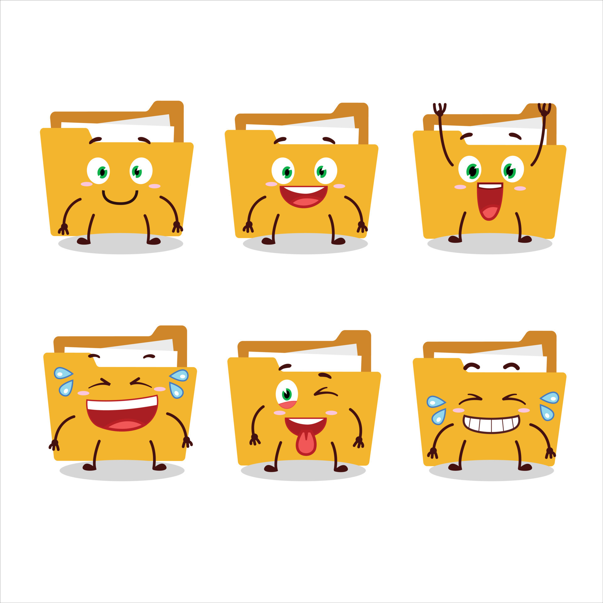 Cartoon character of file folder a with smile expression 22788909 ...