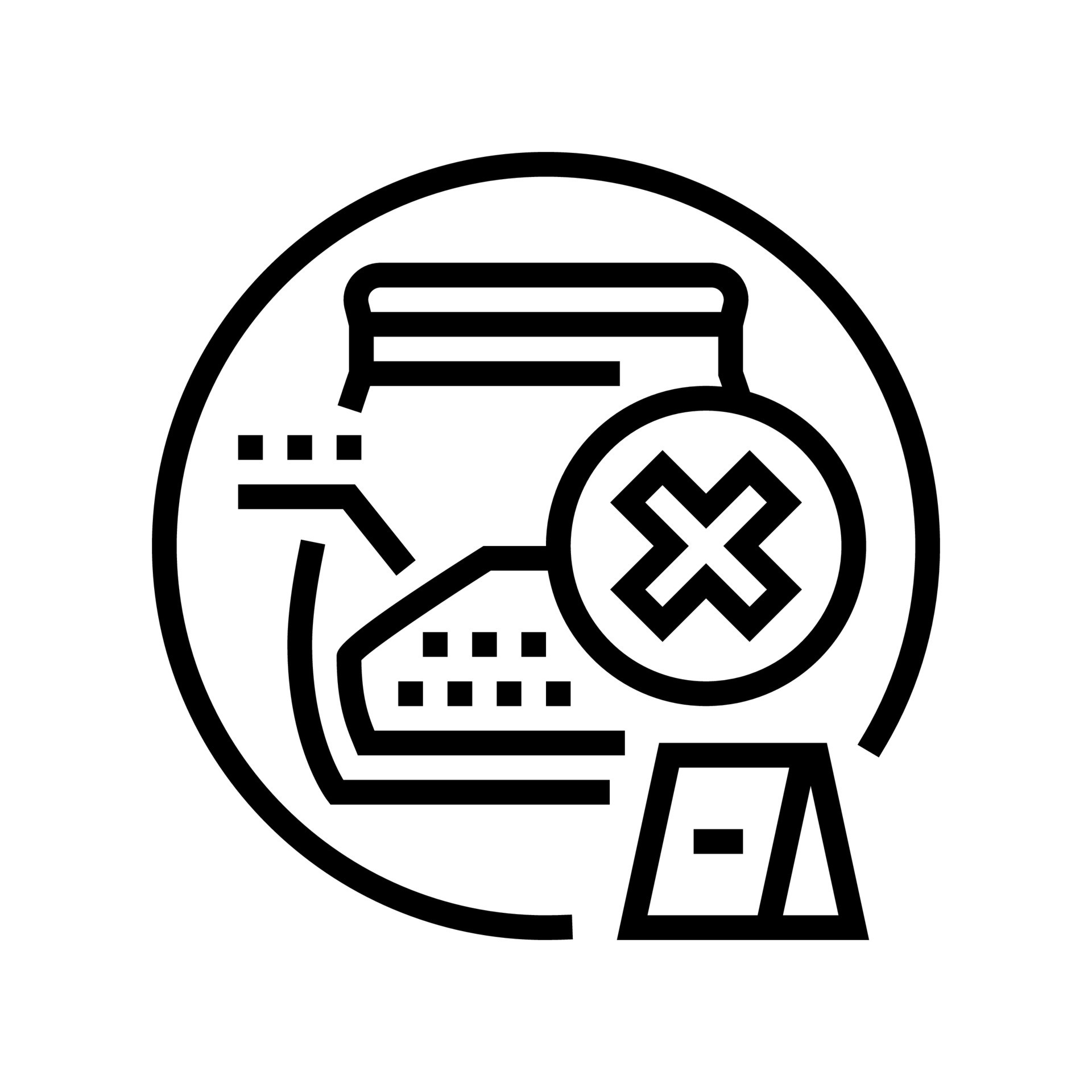 Inadmissible Evidence Crime Line Icon Vector Illustration 22789266 Vector Art At Vecteezy