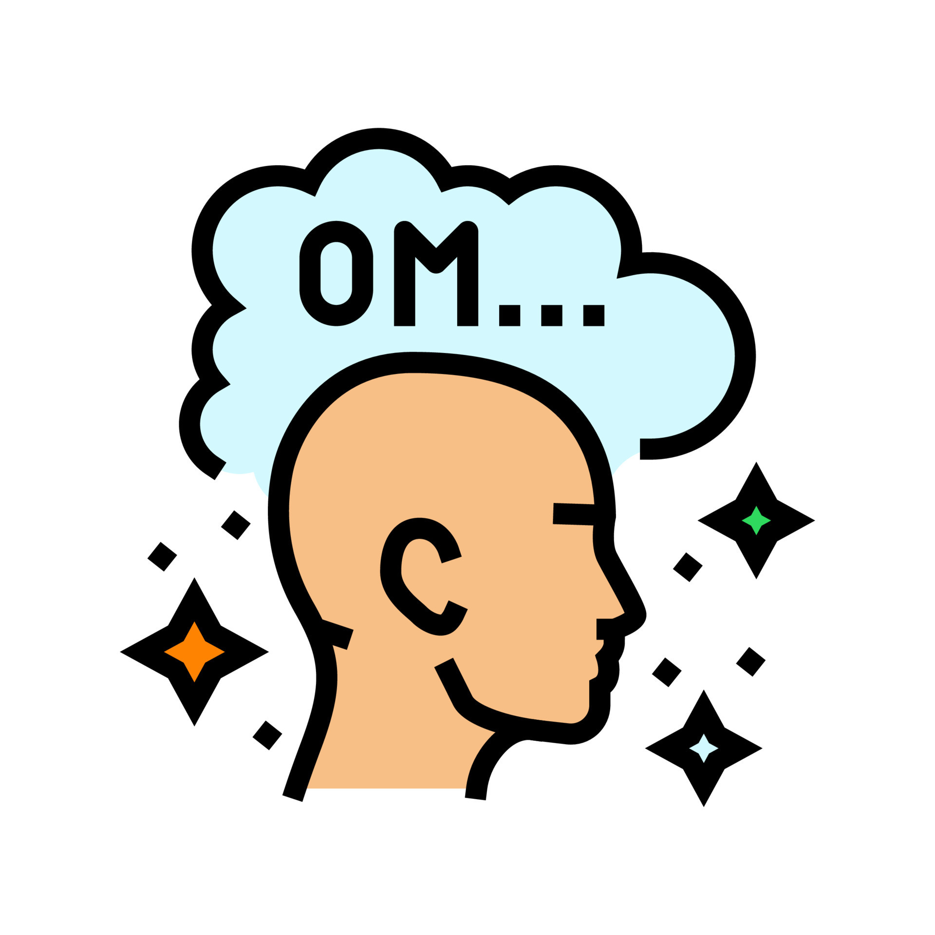 mantra meditation yoga color icon vector illustration 22789769 Vector ... mantra meditation yoga color icon vector illustration 22789769 Vector ...