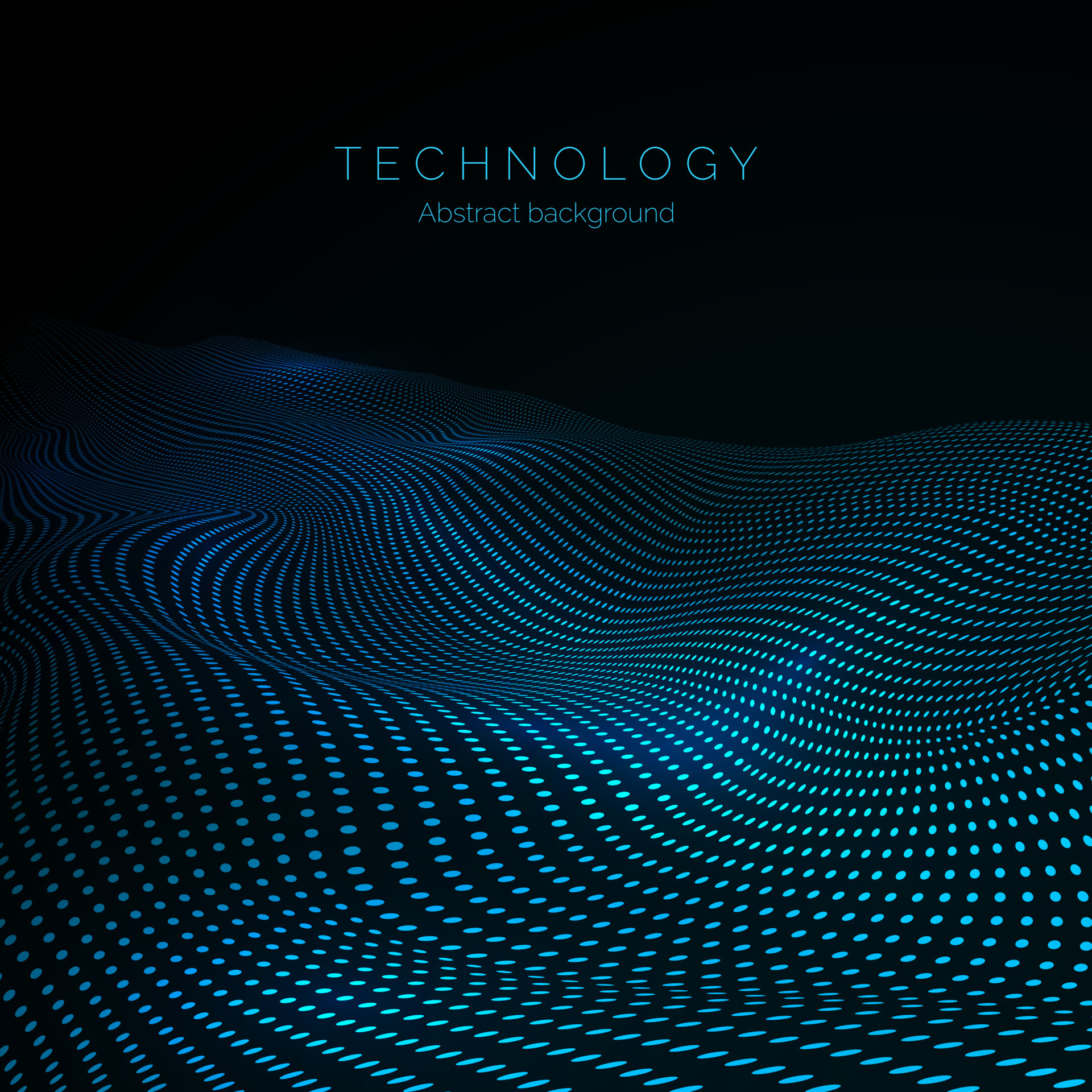 Surface of digital wave. Data flow. Technology futuristic landscape ...