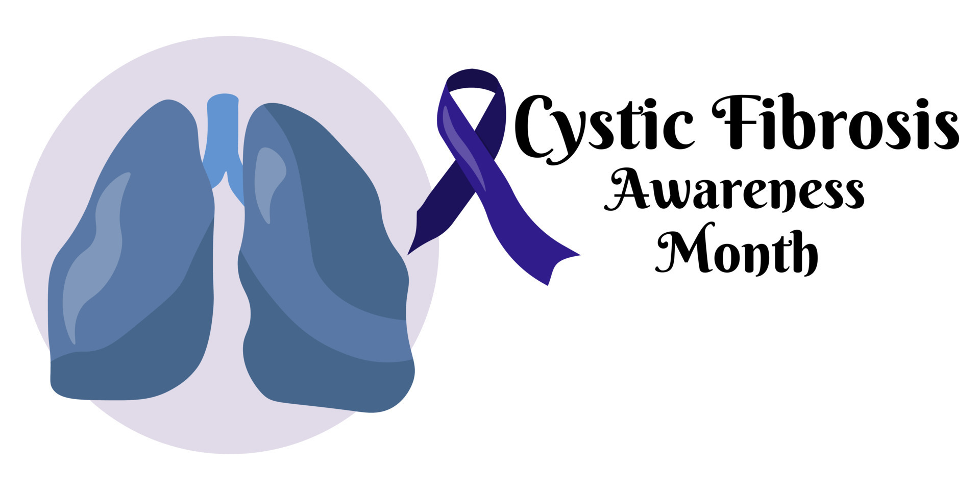 Cystic Fibrosis Awareness Month Health Theme Horizontal Banner