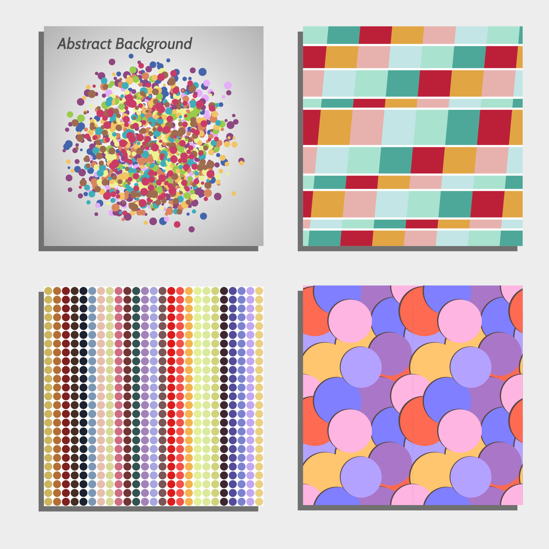 Set of four beautiful abstract backgrounds. Vector illustration ...