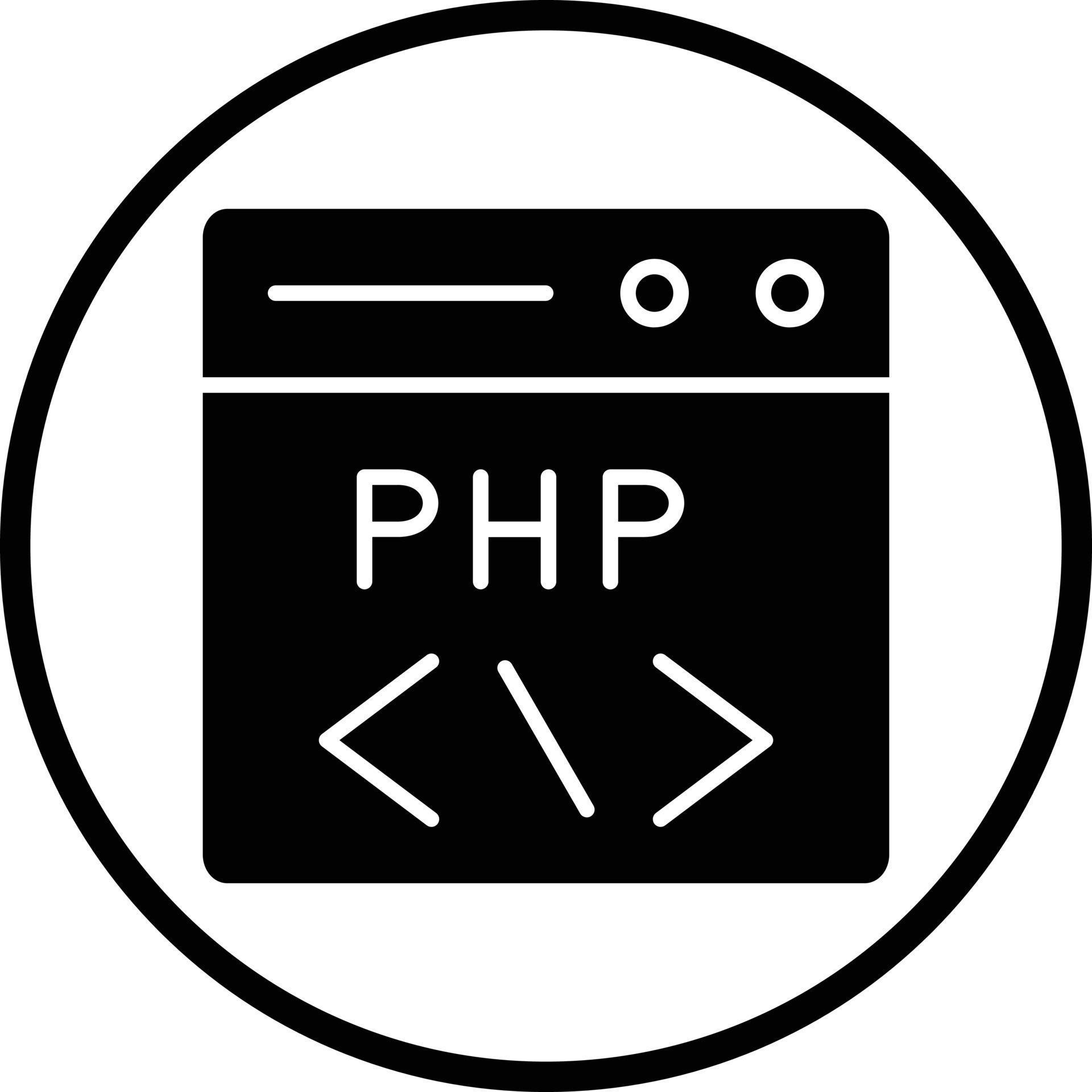 PHP Coding Vector Icon Design 22792535 Vector Art at Vecteezy