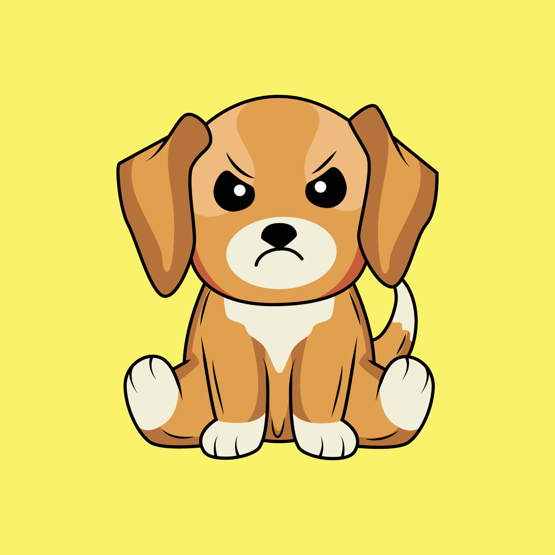 Cute angry Dog Cartoon Sticker vector Illustration 22795474 Vector Art ... Cute angry Dog Cartoon Sticker vector Illustration 22795474 Vector Art ...