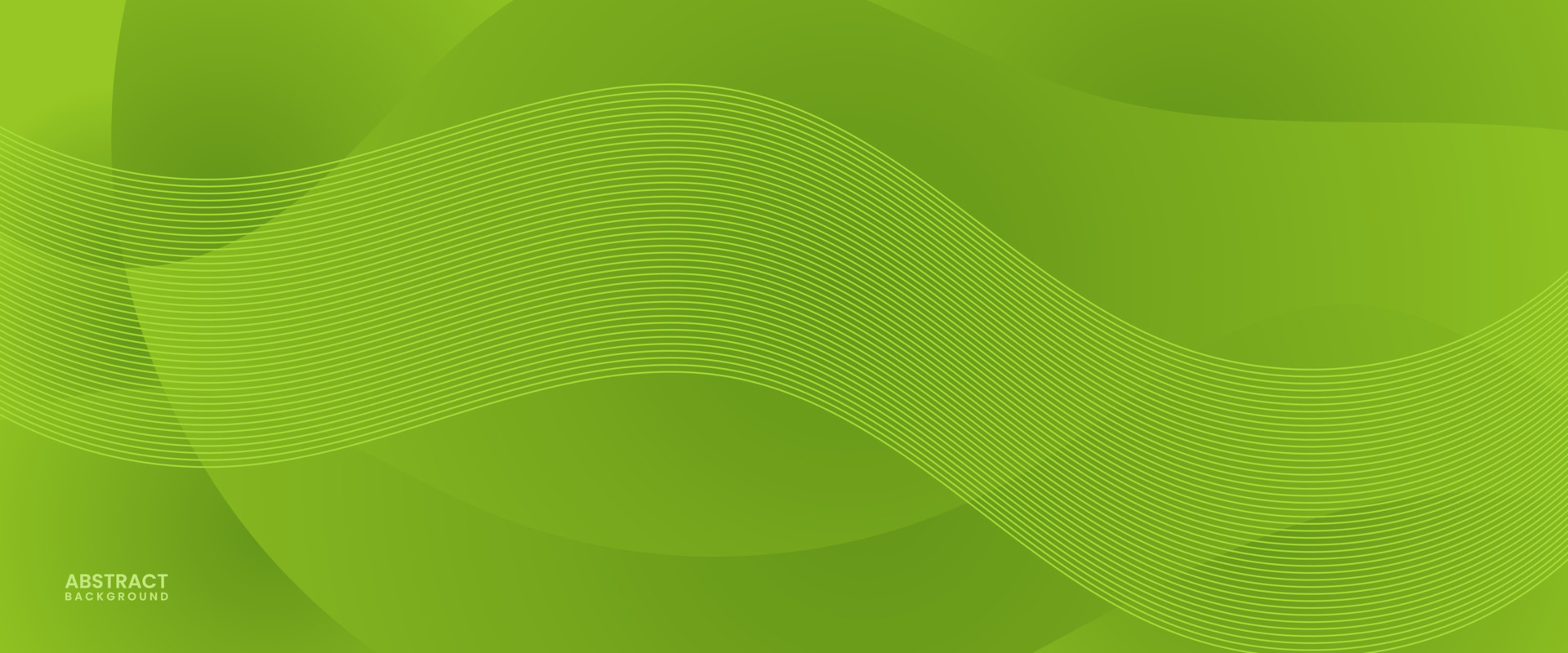 Abstract Green Colorful Gradient Background With Lines Vector