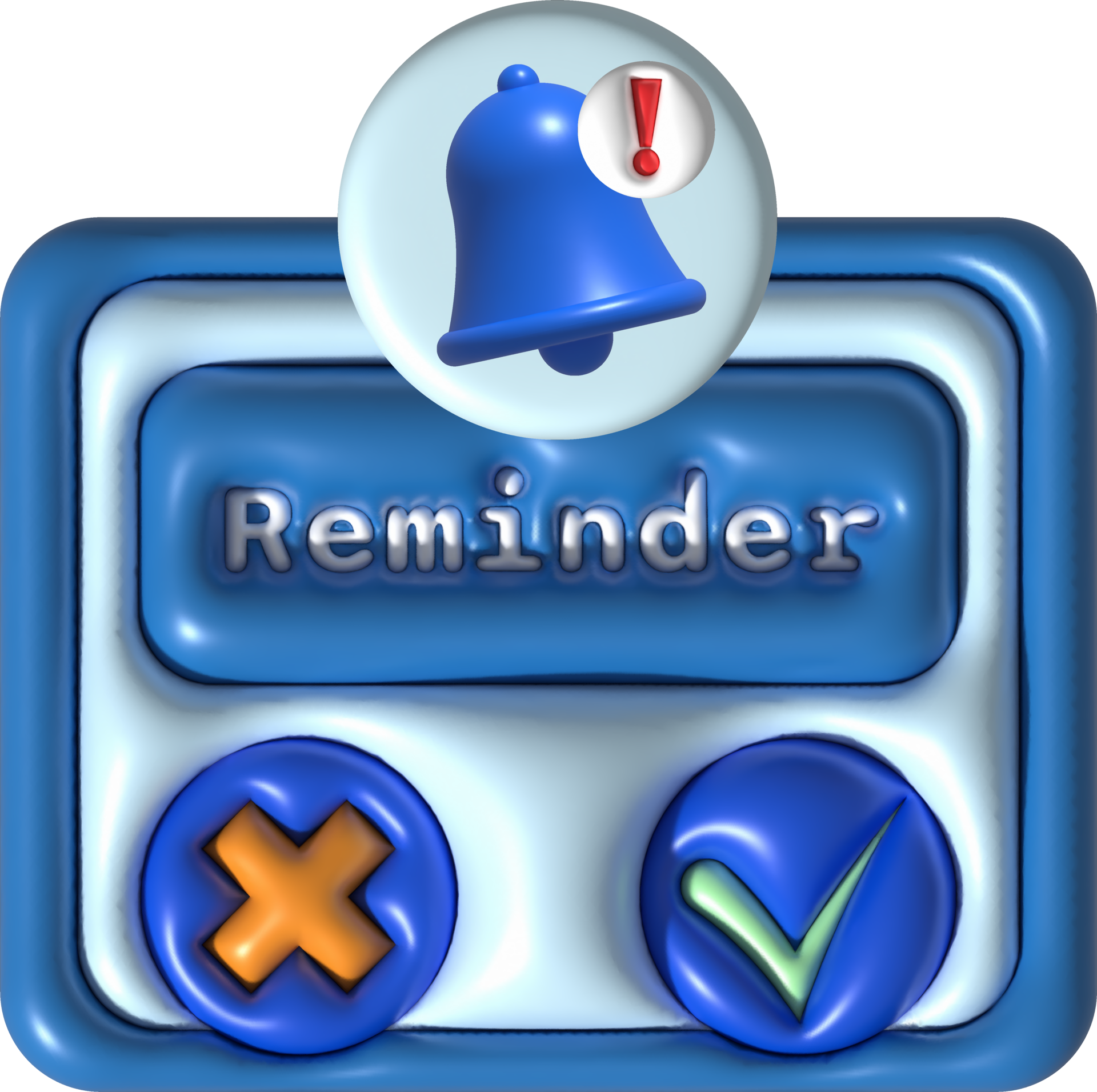 Illustration 3d Pop Up Window With Notification Bell 22796271 Png