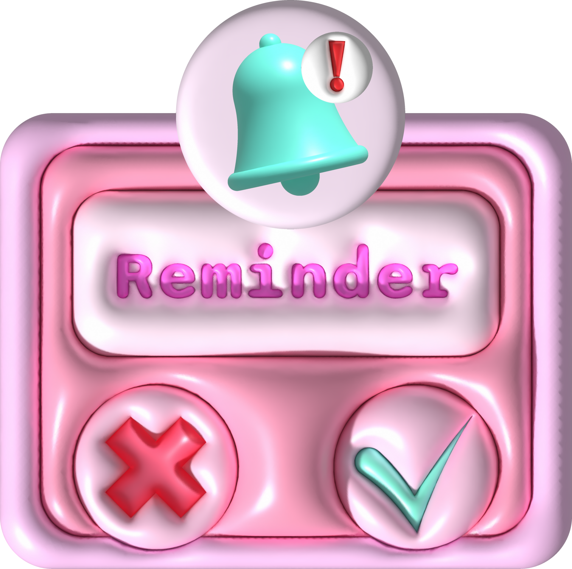 Illustration 3d Pop Up Window With Notification Bell 22796272 Png