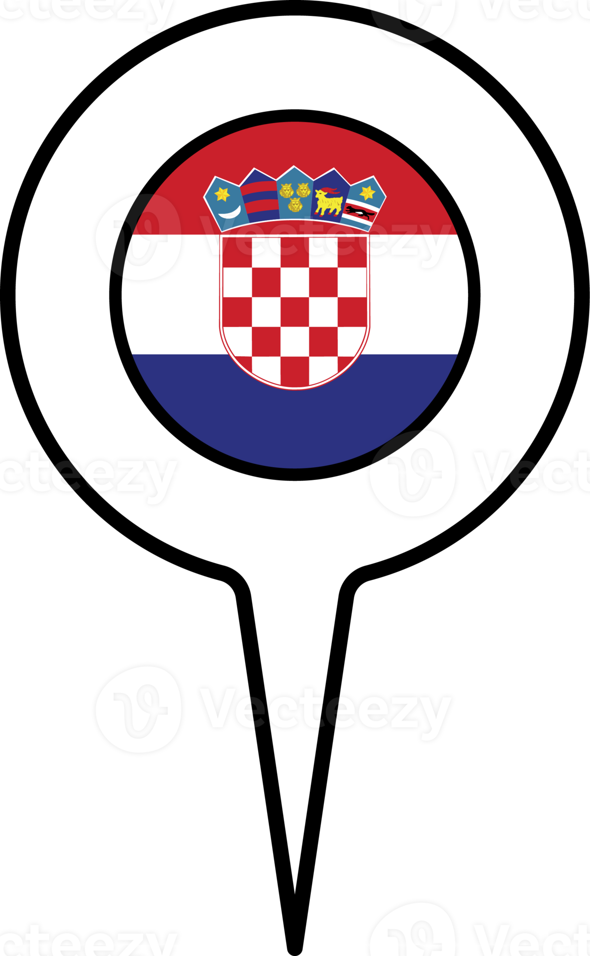 Croatia Flag Map Pointer Icon 22796792 Png