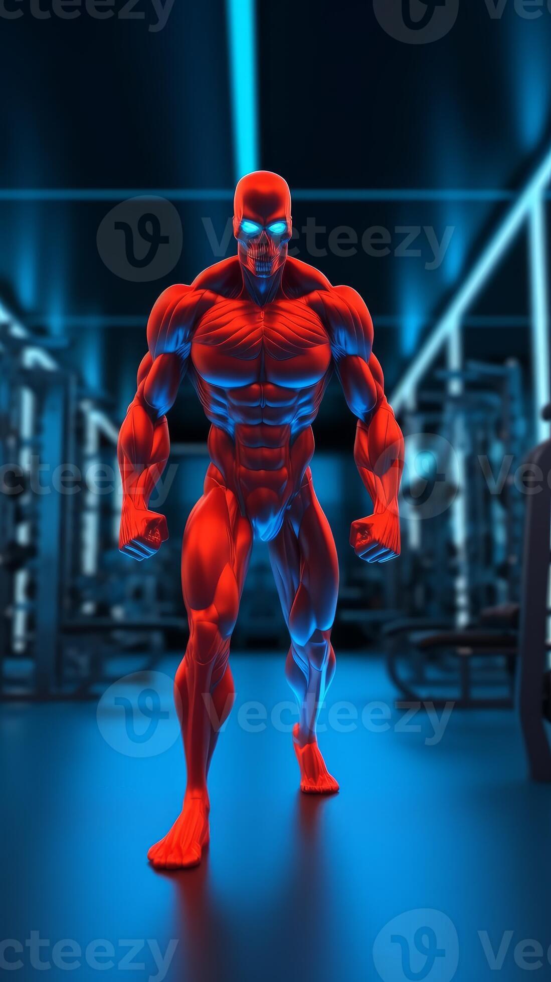 Computer android robot with glowing red eyes 22799057 Stock Photo at ...