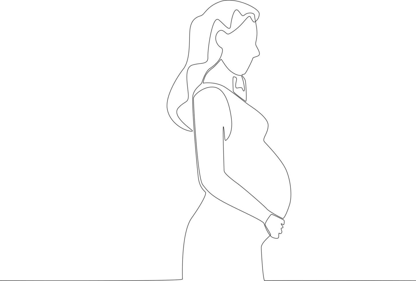 Un Joven Mujer Preparatorio Antes De Parto 22799784 Vector En Vecteezy