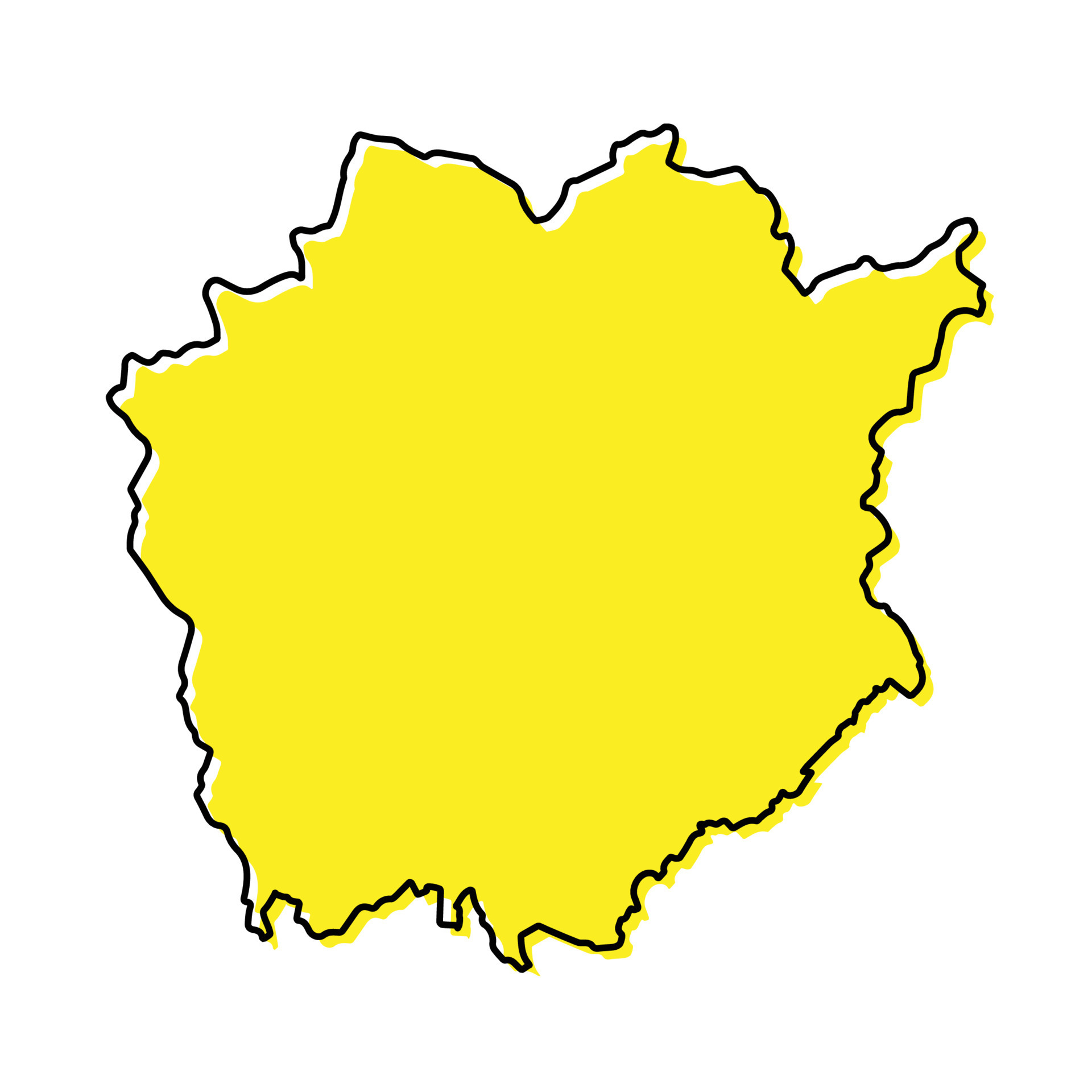 Simple outline map of Okayama is a prefecture of Japan 22800285 Vector ...