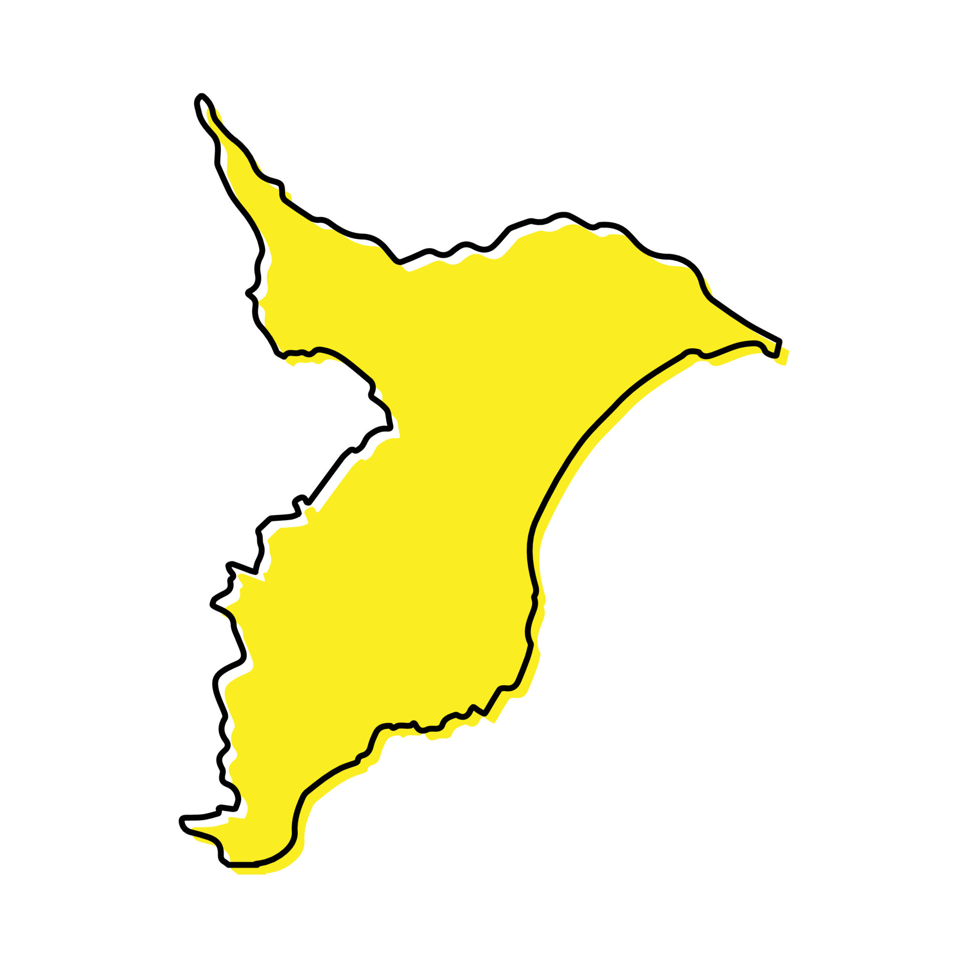 Simple Outline Map Of Chiba Is A Prefecture Of Japan 22804026 Vector Art At Vecteezy