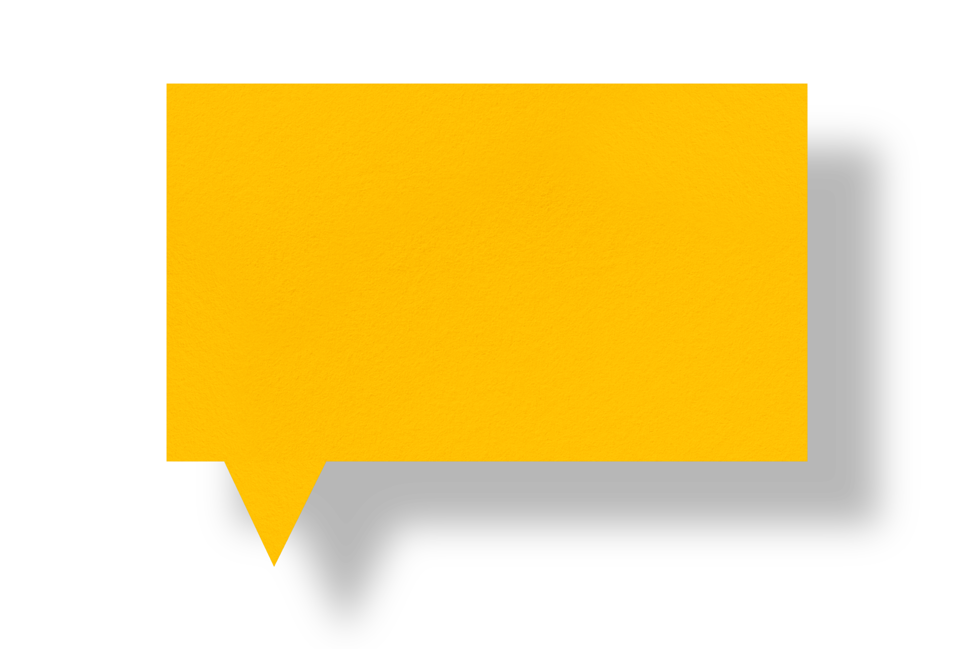 Free yellow paper and black shadow speech bubble image isolated on ...