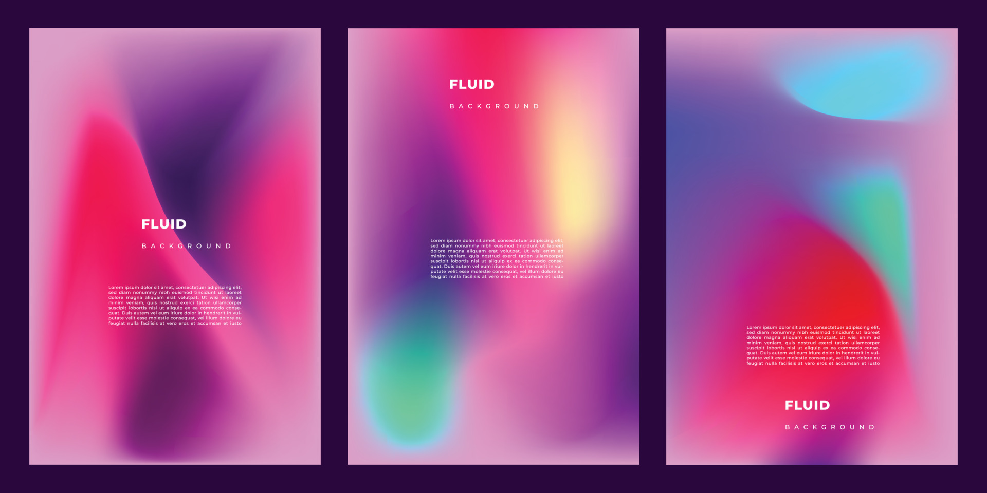 Colorful Fluid Mesh Gradient Poster Design Set Copy Space 22811681 Vector Art At Vecteezy
