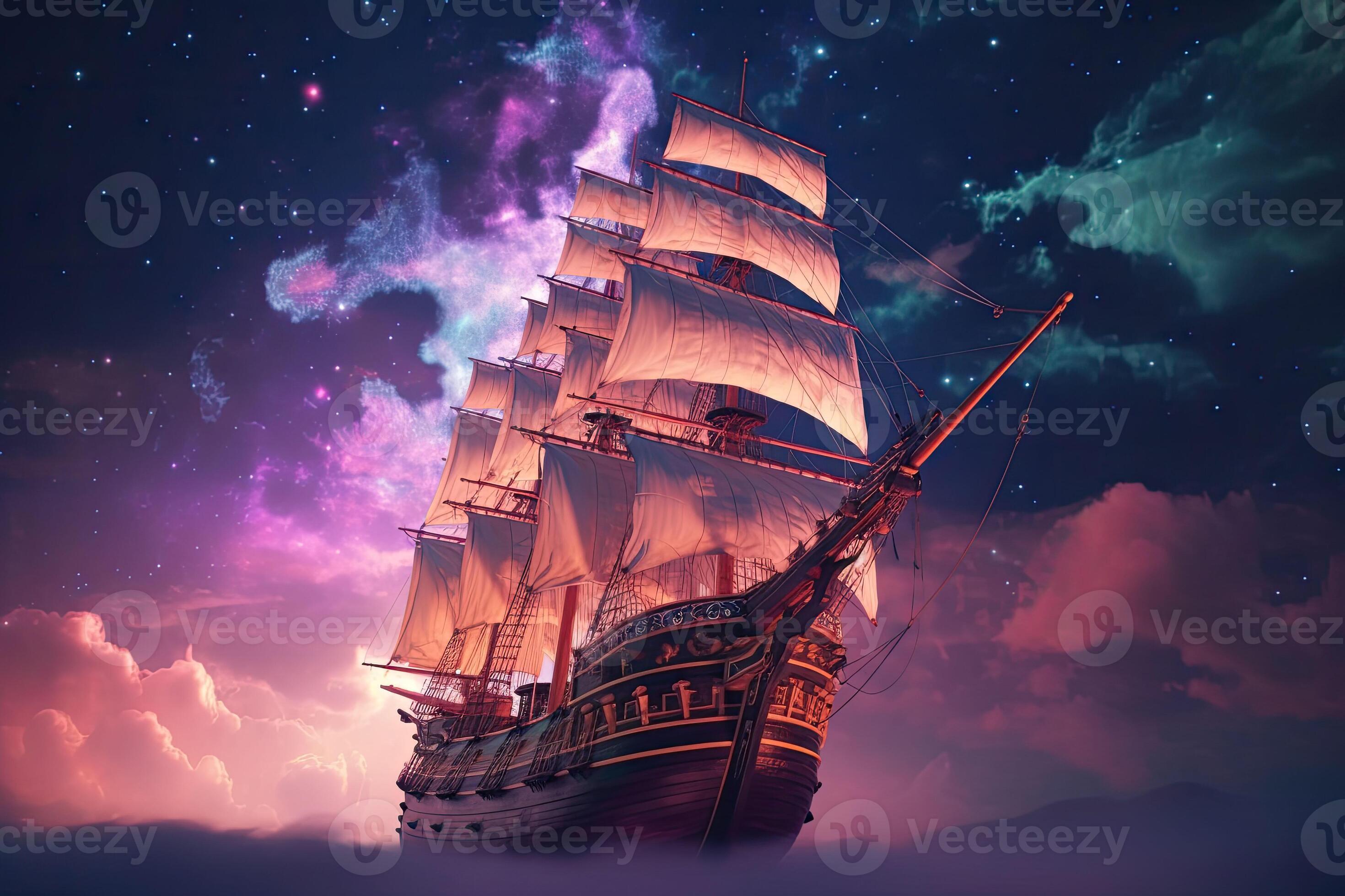 Fantasy Flying Ship