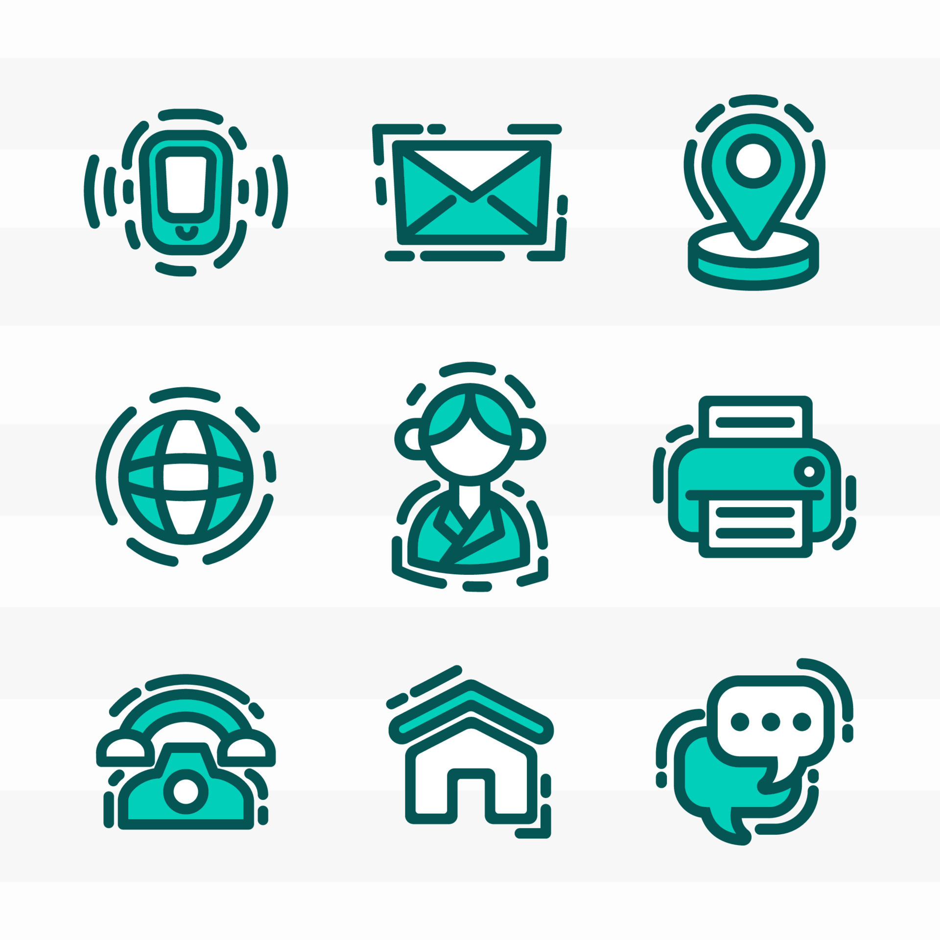 Outline Icons of Business Card Contact 22817519 Vector Art at Vecteezy Outline Icons of Business Card Contact 22817519 Vector Art at Vecteezy