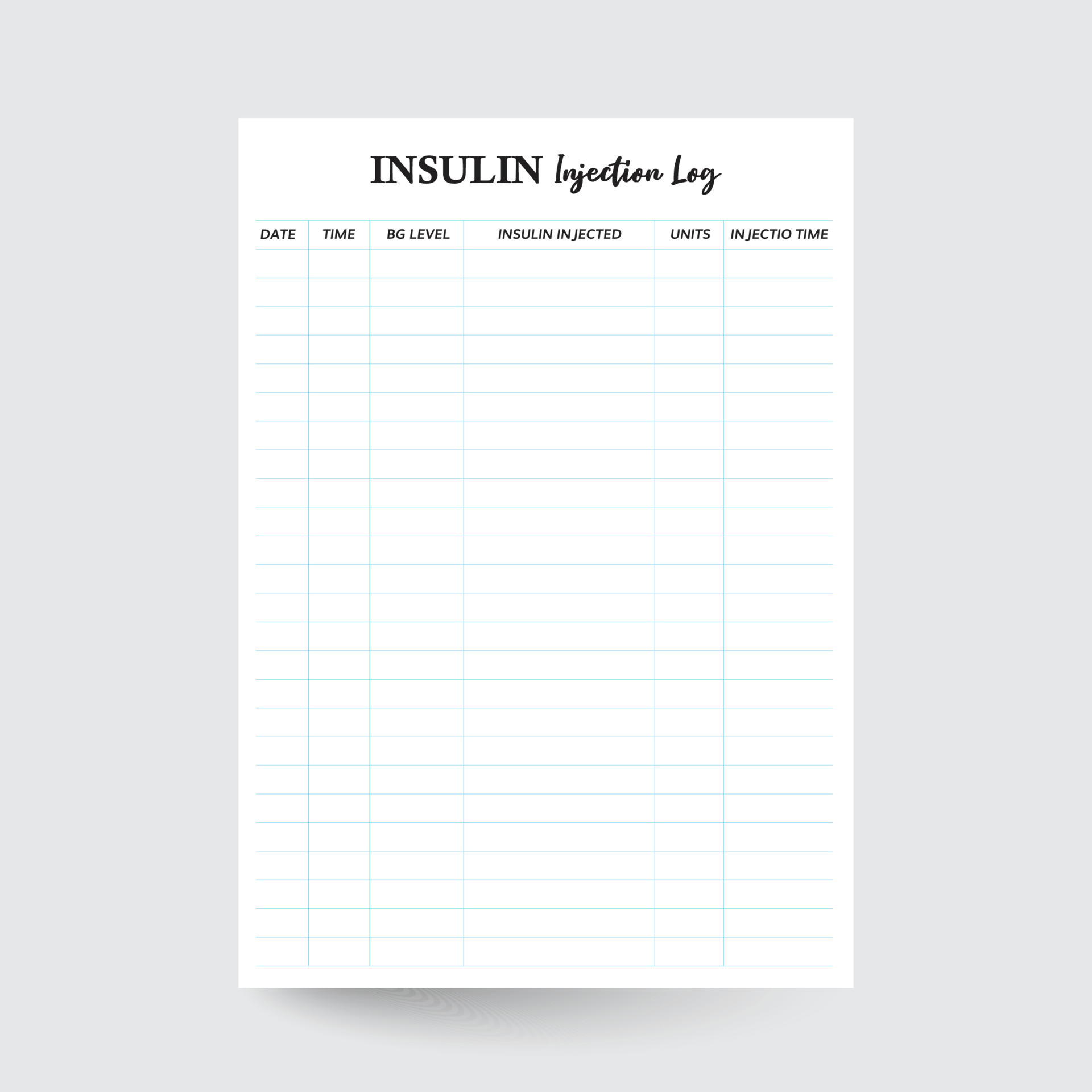 Insulin Injection Log,Glucose Log,Insulin Log,Insulin Tracker,Diabetes ... Insulin Injection Log,Glucose Log,Insulin Log,Insulin Tracker,Diabetes ...