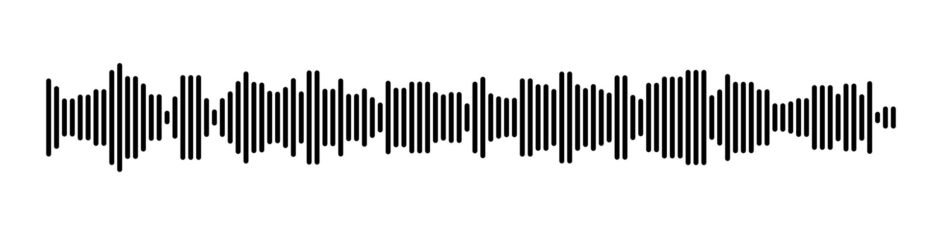 Sound wave or voice message icon. Music waveform, track radio play ...