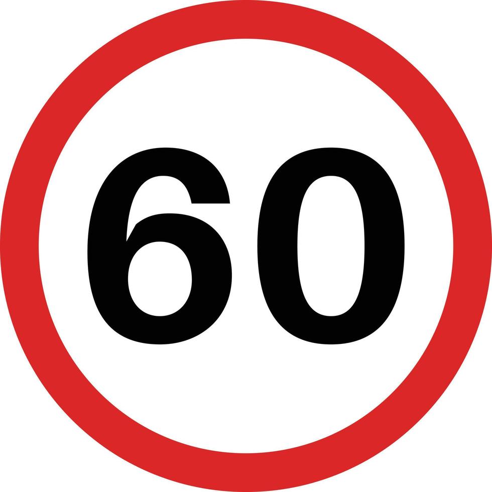traffic sign speed limit 60. 60 speed limitation road sign on white ... traffic sign speed limit 60. 60 speed limitation road sign on white ...