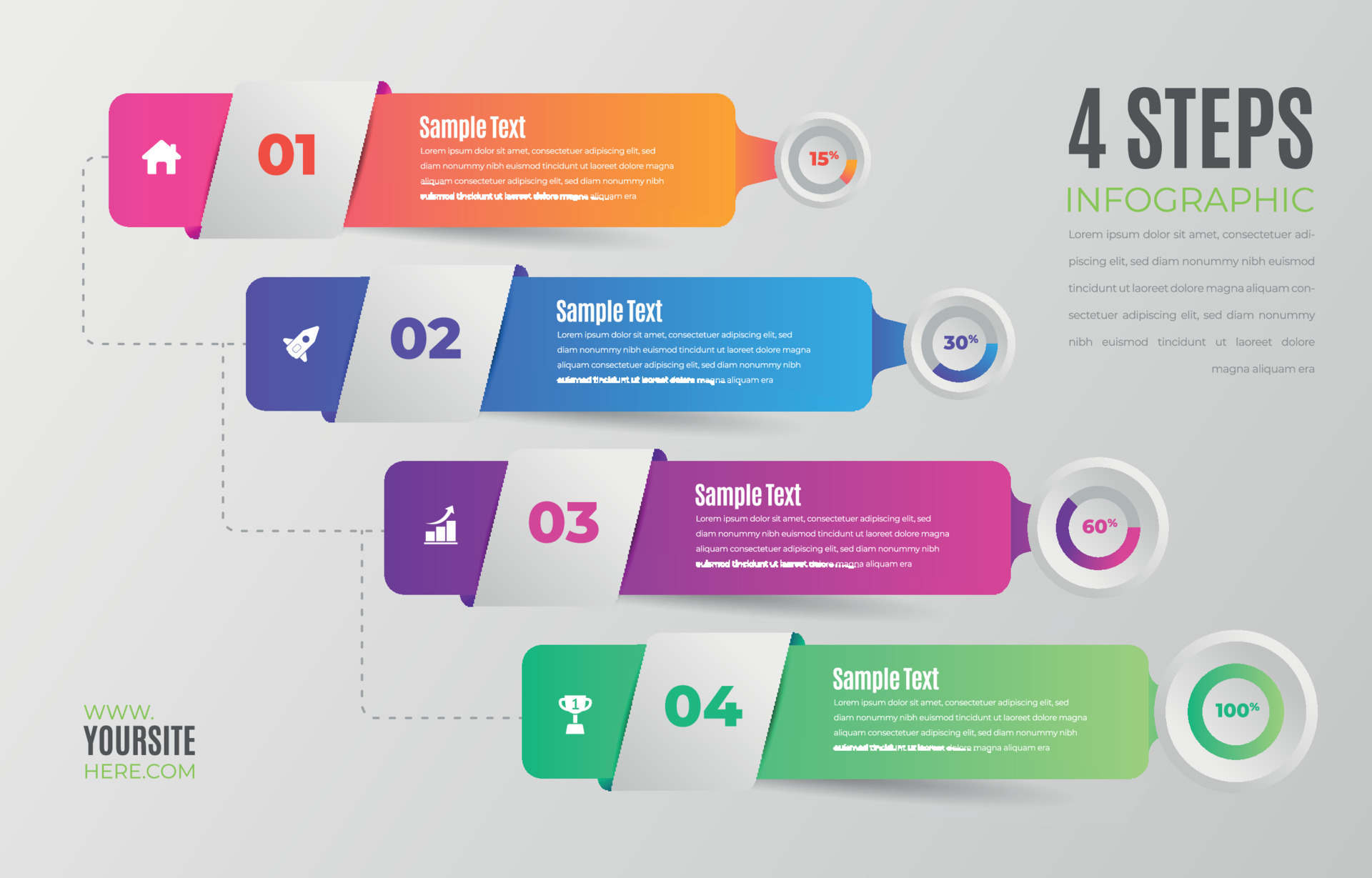 Progress Infographic Template 22819560 Vector Art at Vecteezy Progress Infographic Template 22819560 Vector Art at Vecteezy