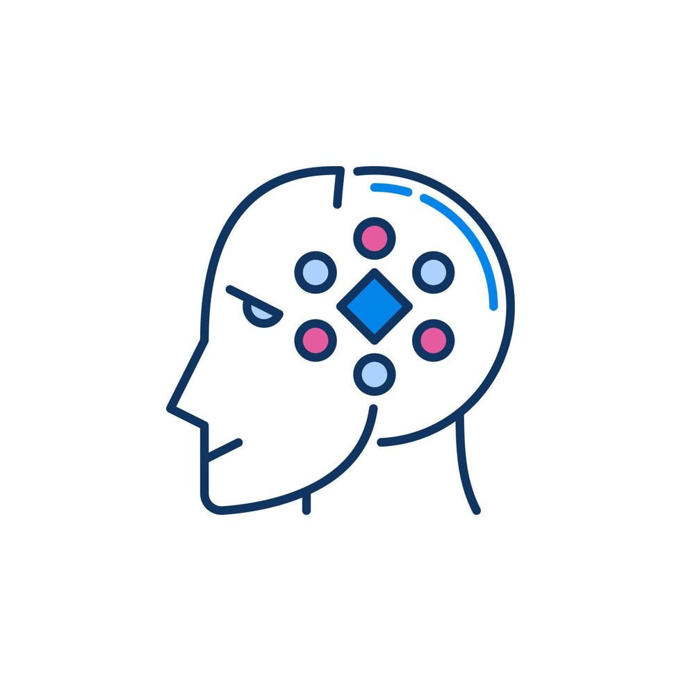 Ml And Ai Head Vector Machine Learning Concept Colored Icon 22821332 Vector Art At Vecteezy