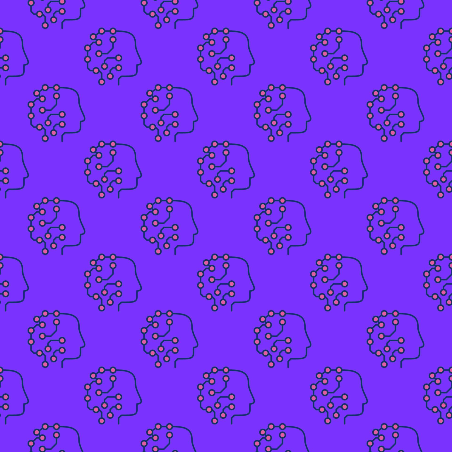 Machine Learning Head vector ML Robot colored seamless pattern 22821338 ...