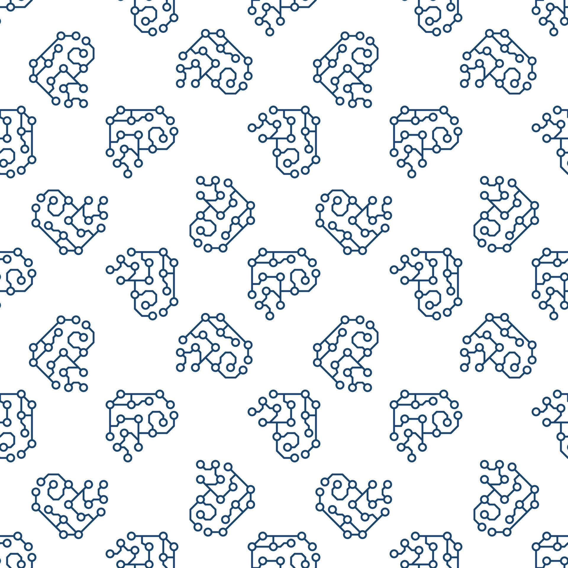 Neural Network Brain Vector Ai Concept Line Seamless Pattern 22821345 Vector Art At Vecteezy