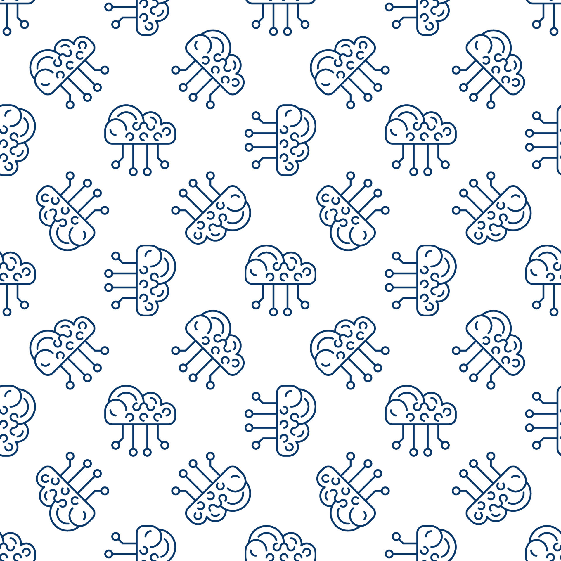 Neural Network Cloud Vector Concept Line Seamless Pattern 22821355