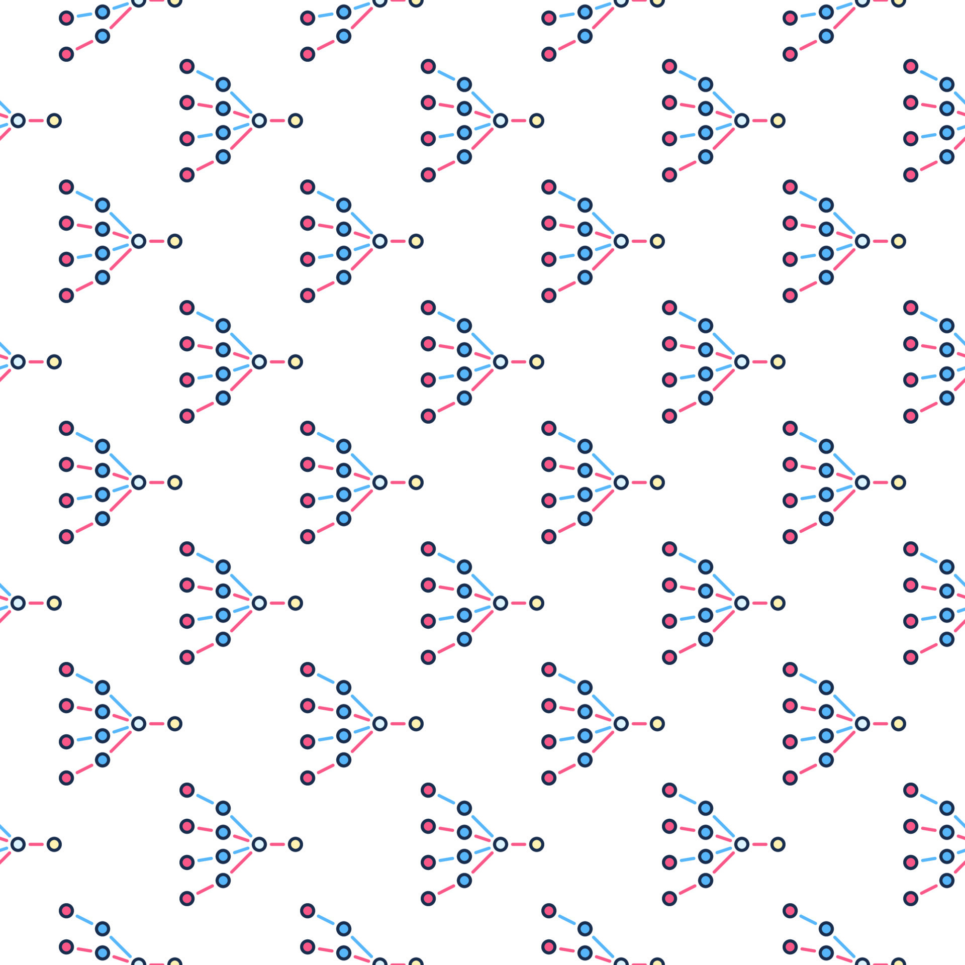 Neural Network Machine Learning Vector Colored Seamless Pattern