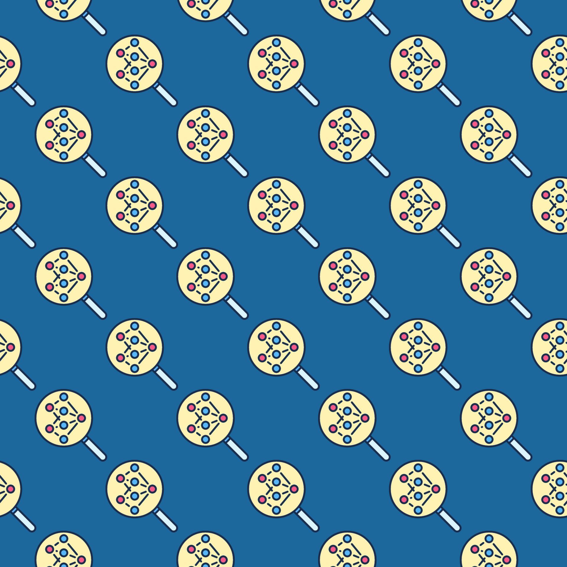Neural Network And Magnifier Vector Colored Seamless Pattern 22821372 Vector Art At Vecteezy